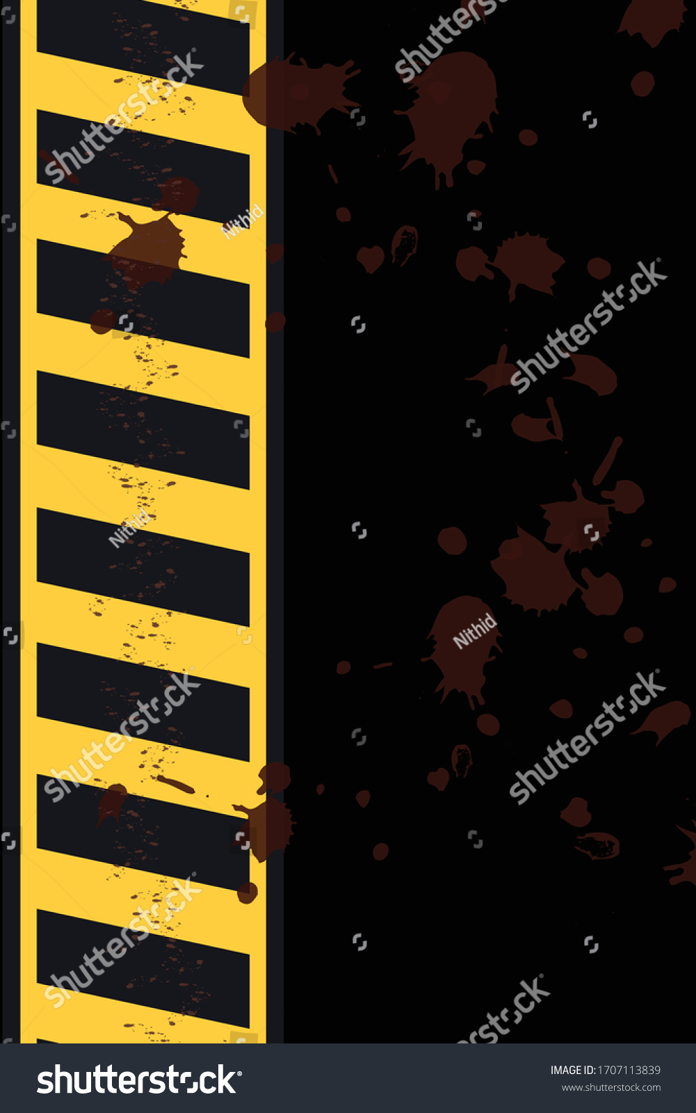 Warning Poster Background Grunge Texture Vector Stock Vector (Royalty ...