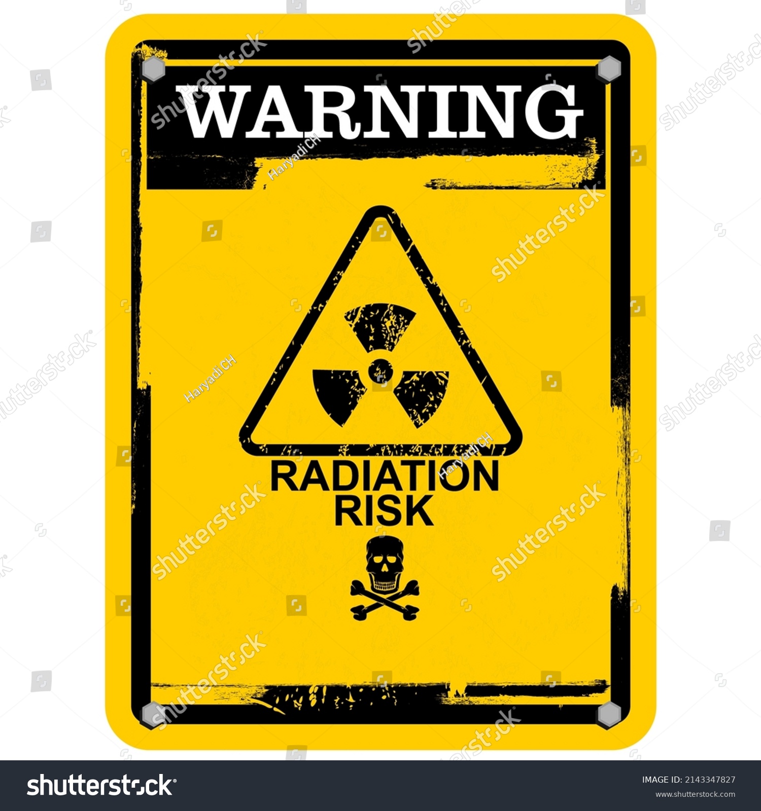 Warning Radiation Risk Sign Vector Stock Vector (Royalty Free ...