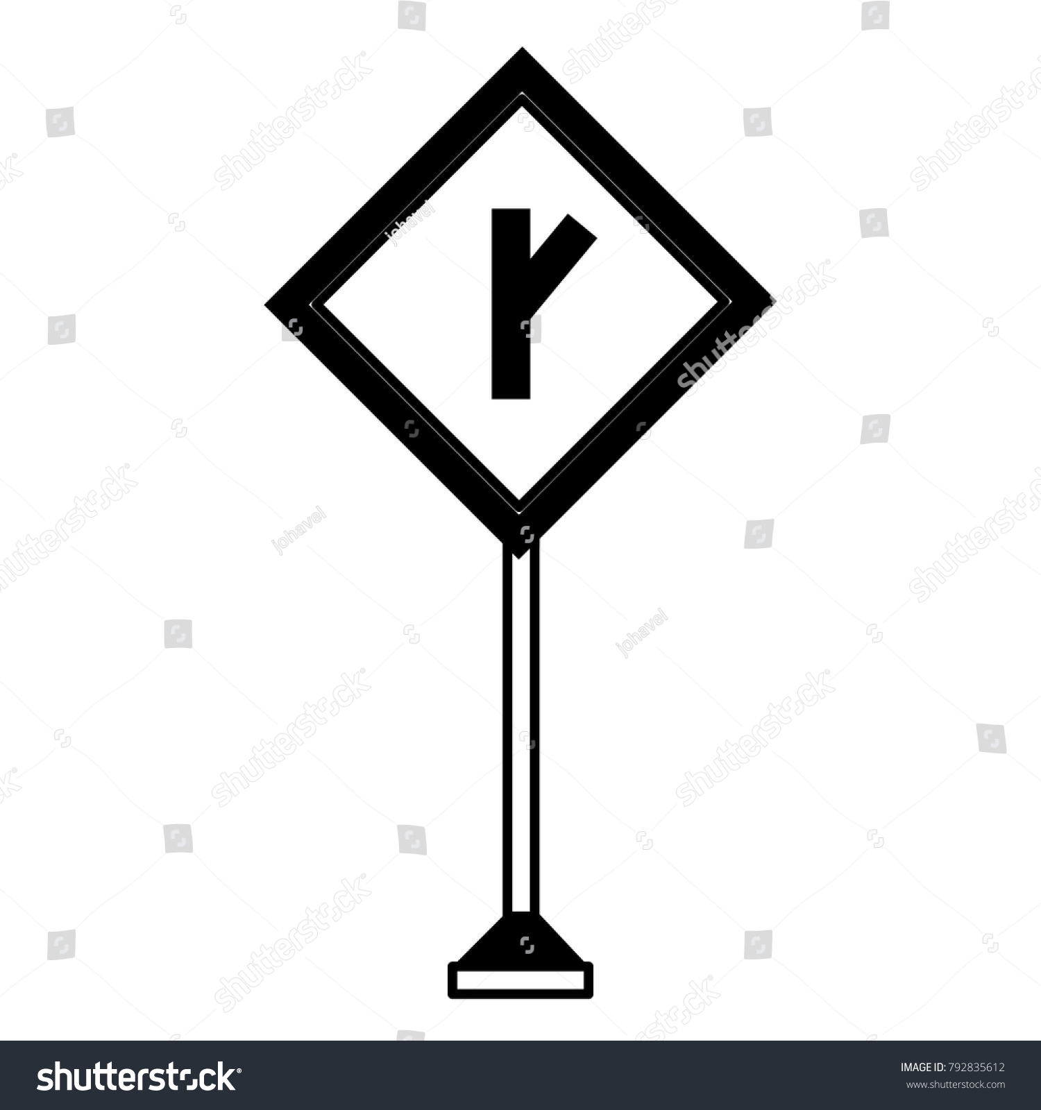 Warning Road Signs Design Stock Vector (Royalty Free) 792835612 ...