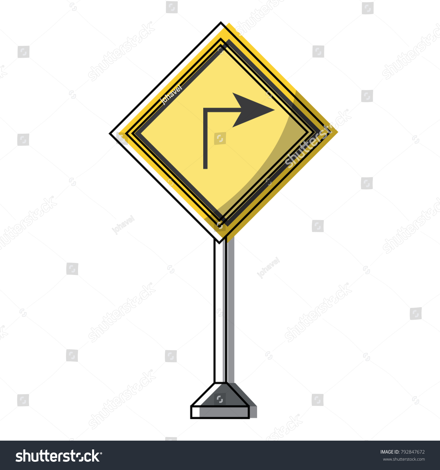 Warning Road Signs Design Stock Vector (Royalty Free) 792847672 ...