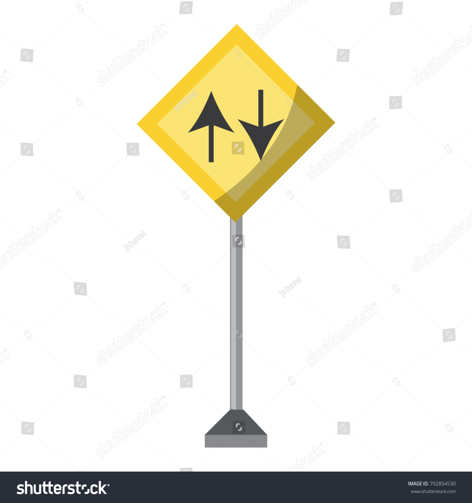 Warning Road Signs Design Stock Vector (Royalty Free) 792854530 ...