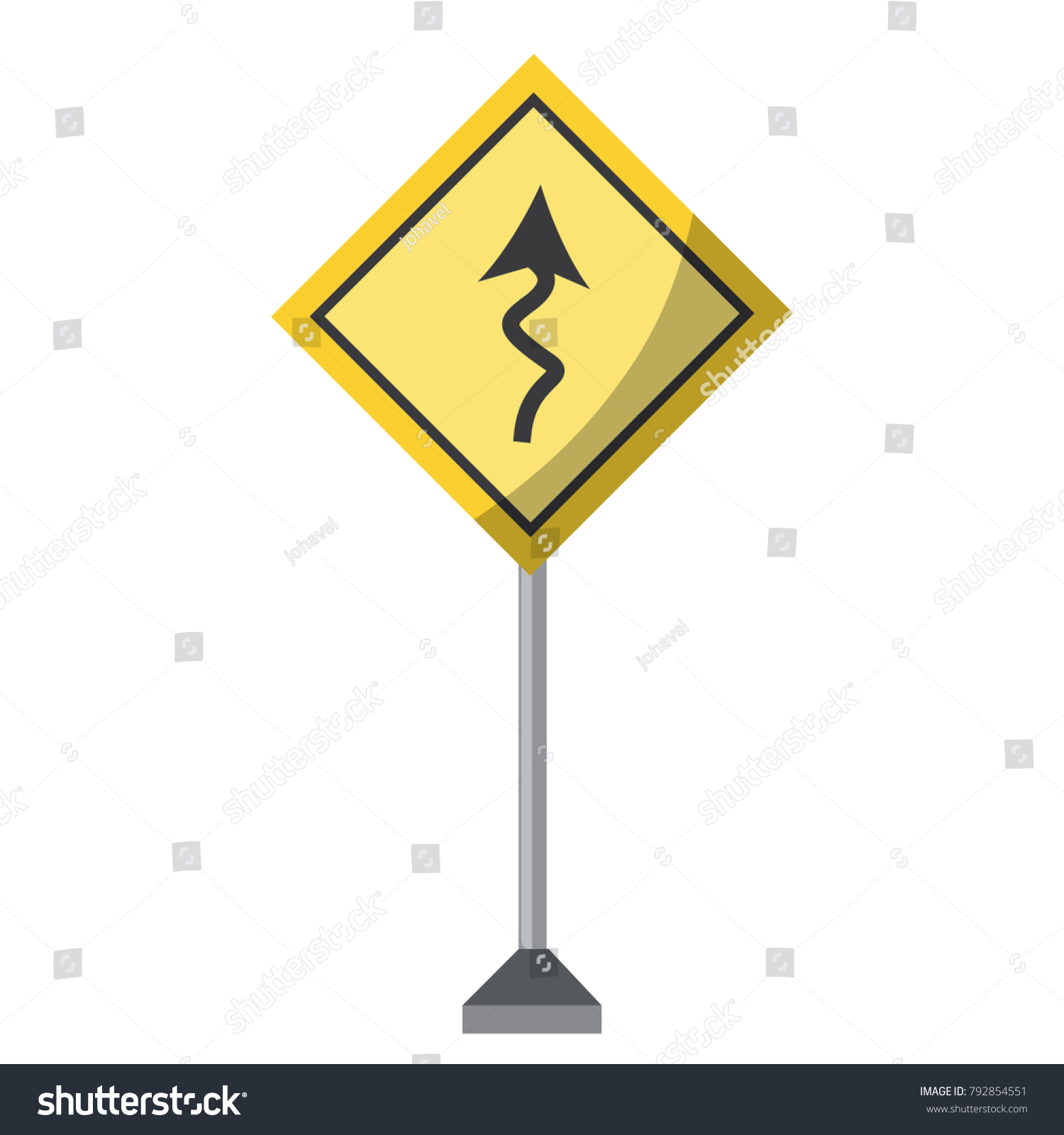 Warning Road Signs Design: vector de stock (libre de regalías ...