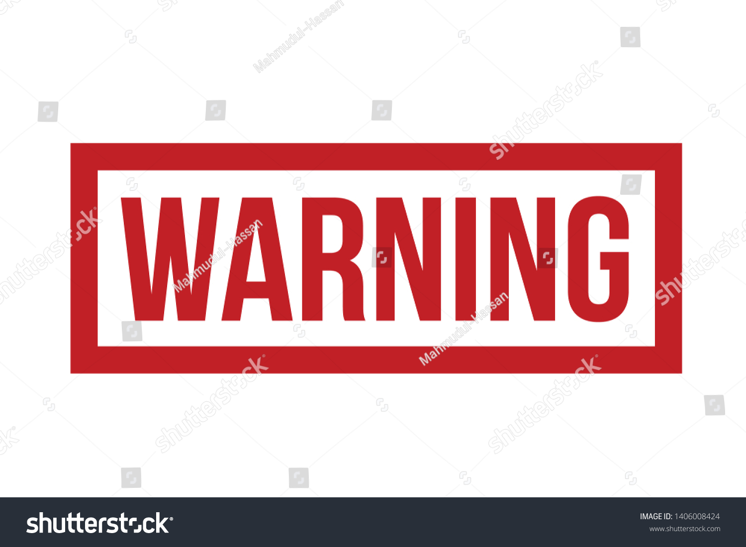 Warning Rubber Stamp Red Warning Stamp Stock Vector (Royalty Free ...