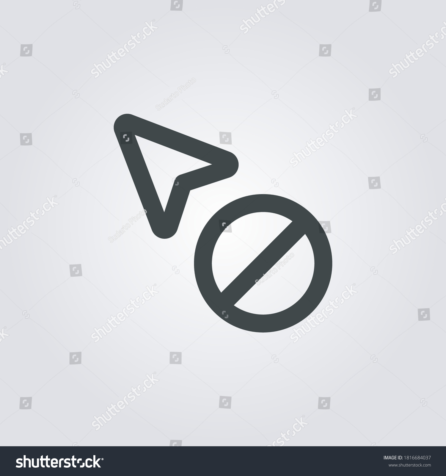 Warning Selection Icon Warning Selection Symbol Stock Vector (Royalty ...