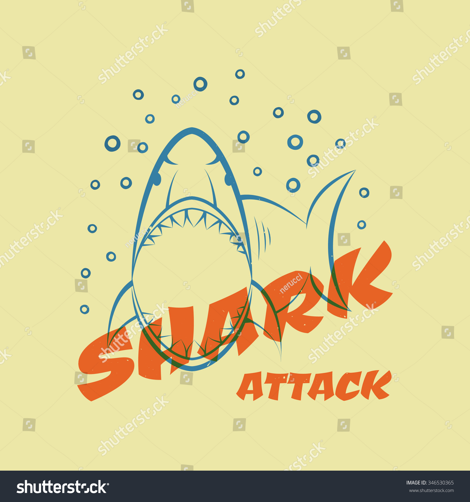 Warning Shark Attack Sign Vector Illustration: Vector có sẵn (miễn phí ...