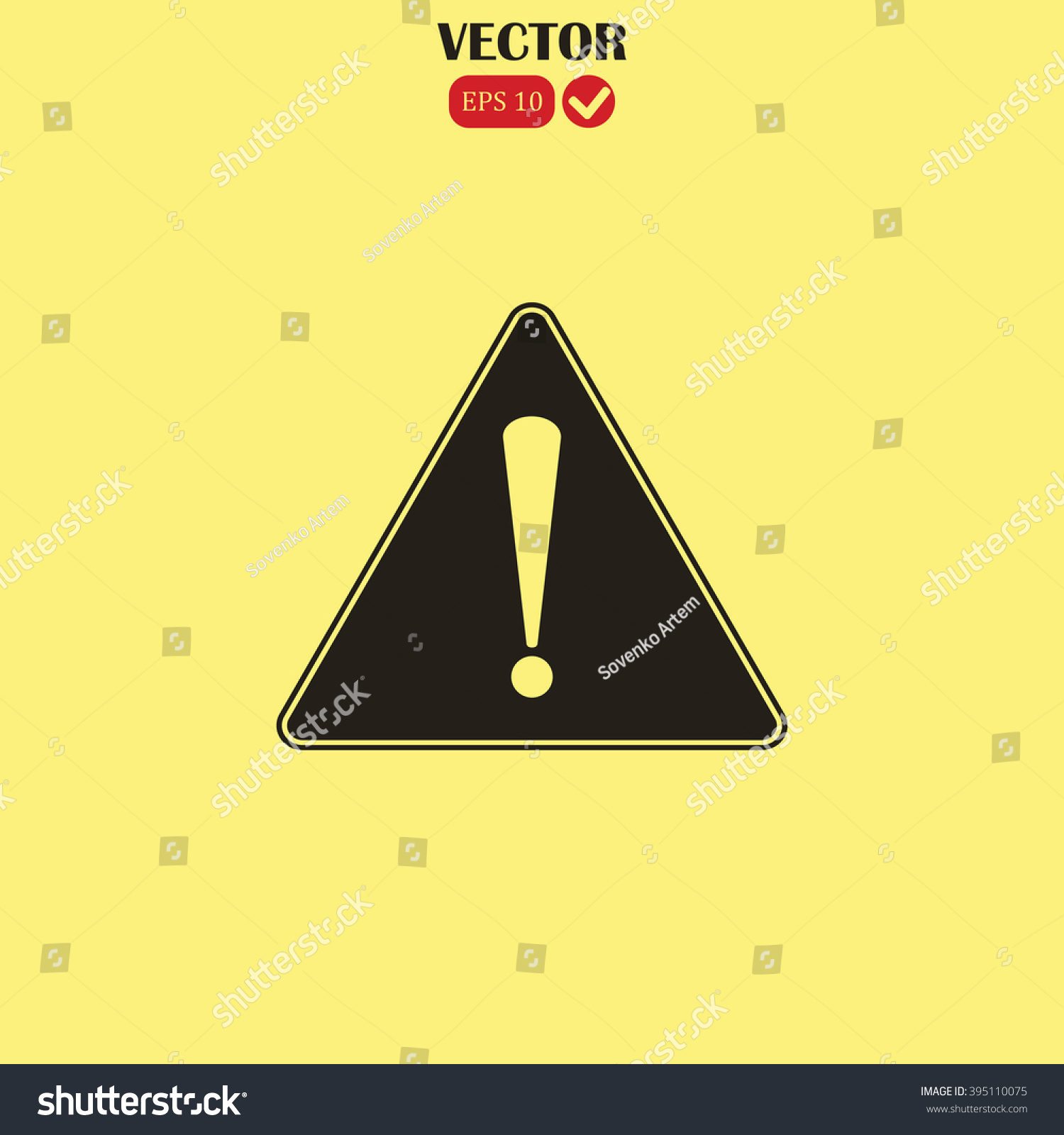 Warning Sign Stock Vector (Royalty Free) 395110075 | Shutterstock