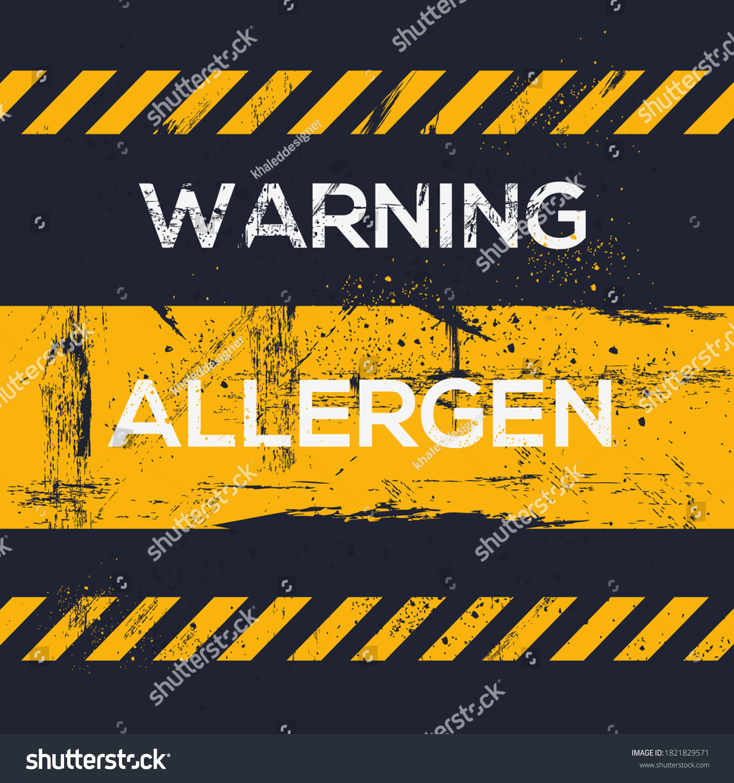 Warning Sign Allergen Vector Illustration Stock Vector (Royalty Free ...