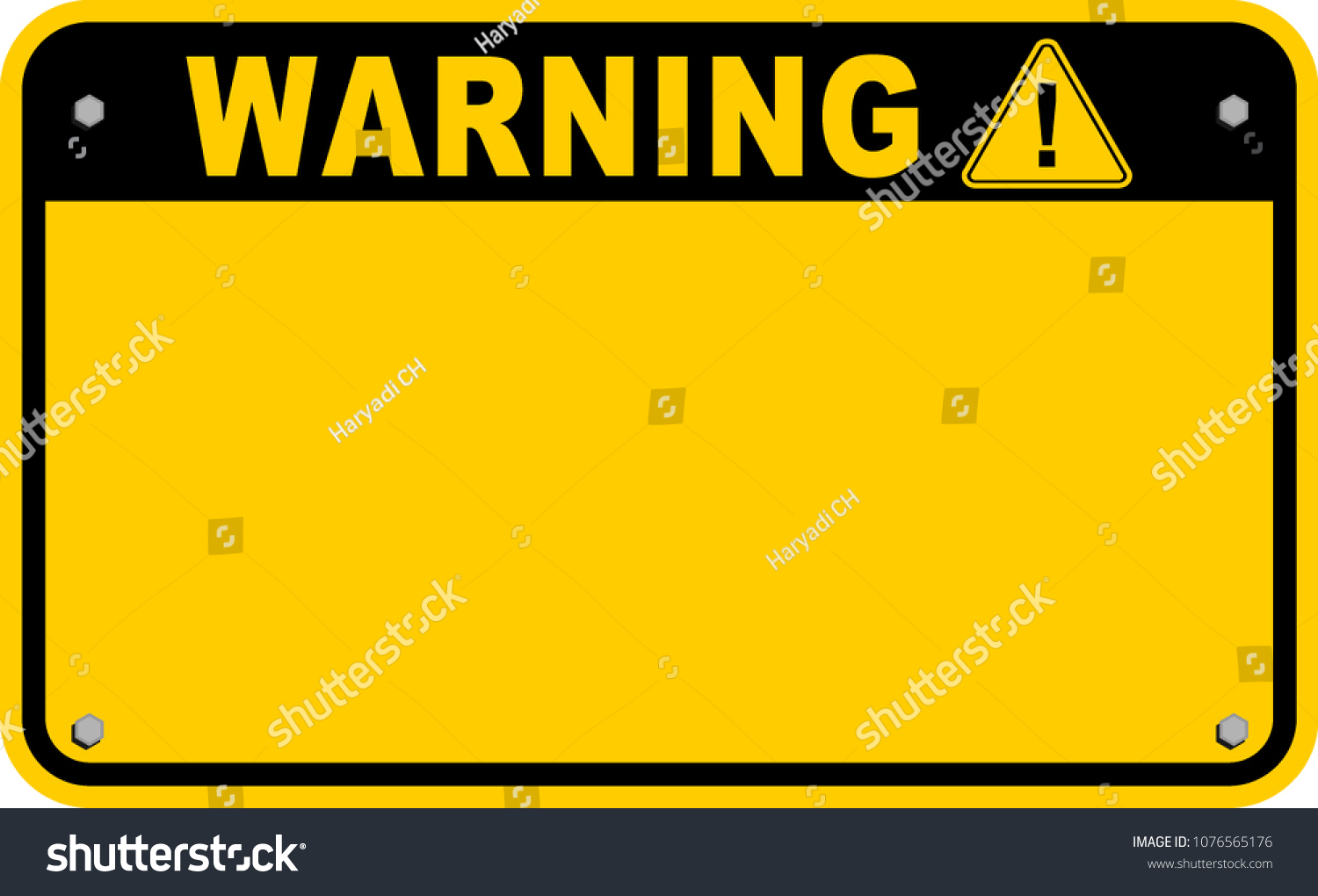 Warning Sign Board: เวกเตอร์สต็อก (ปลอดค่าลิขสิทธิ์) 1076565176 ...