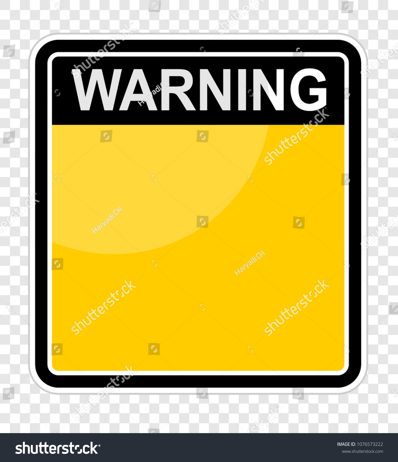 Warning Sign Board Stock Vector (Royalty Free) 1076573222