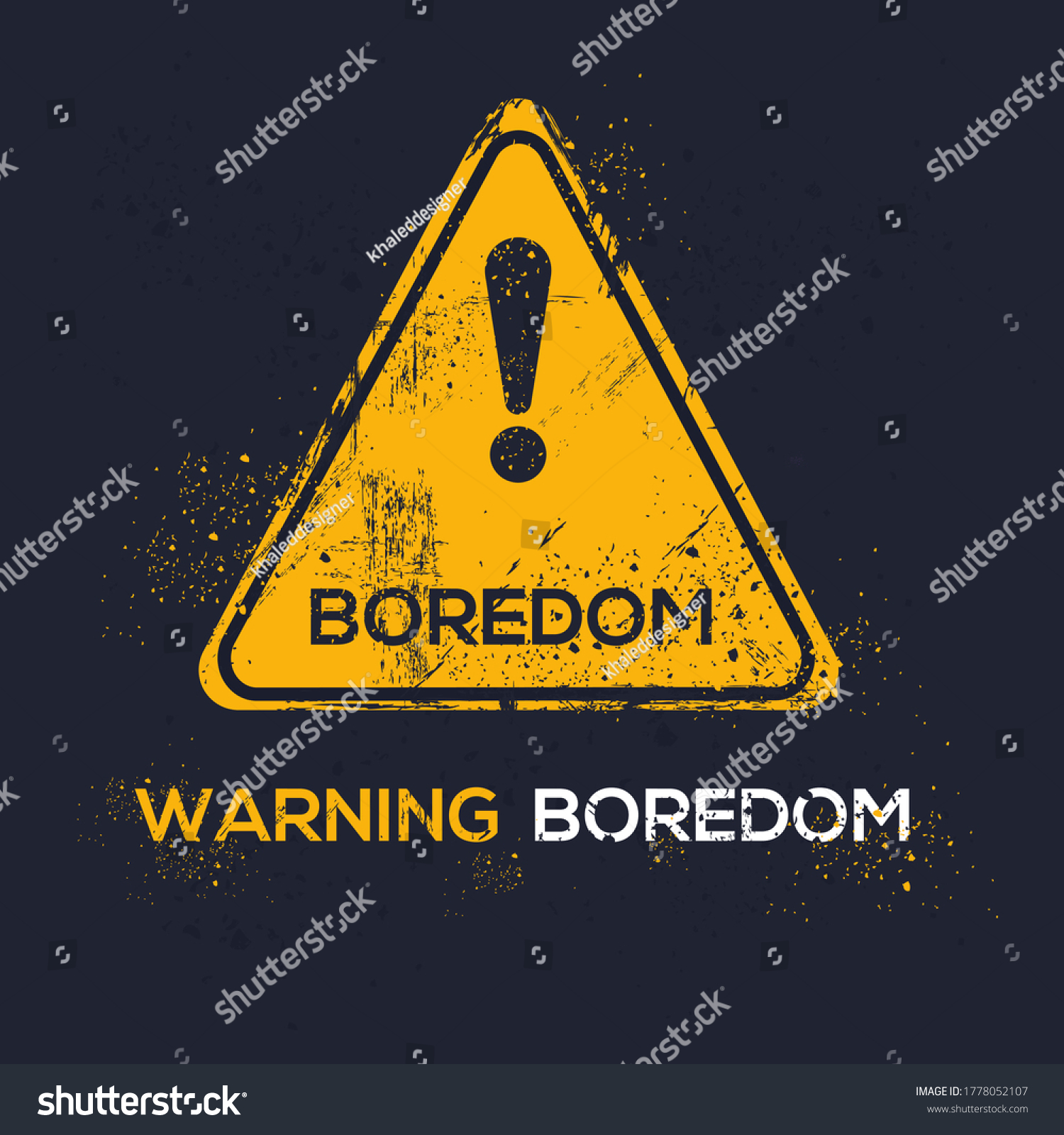 Warning Sign Boredom Vector Illustration: เวกเตอร์สต็อก (ปลอดค่า ...