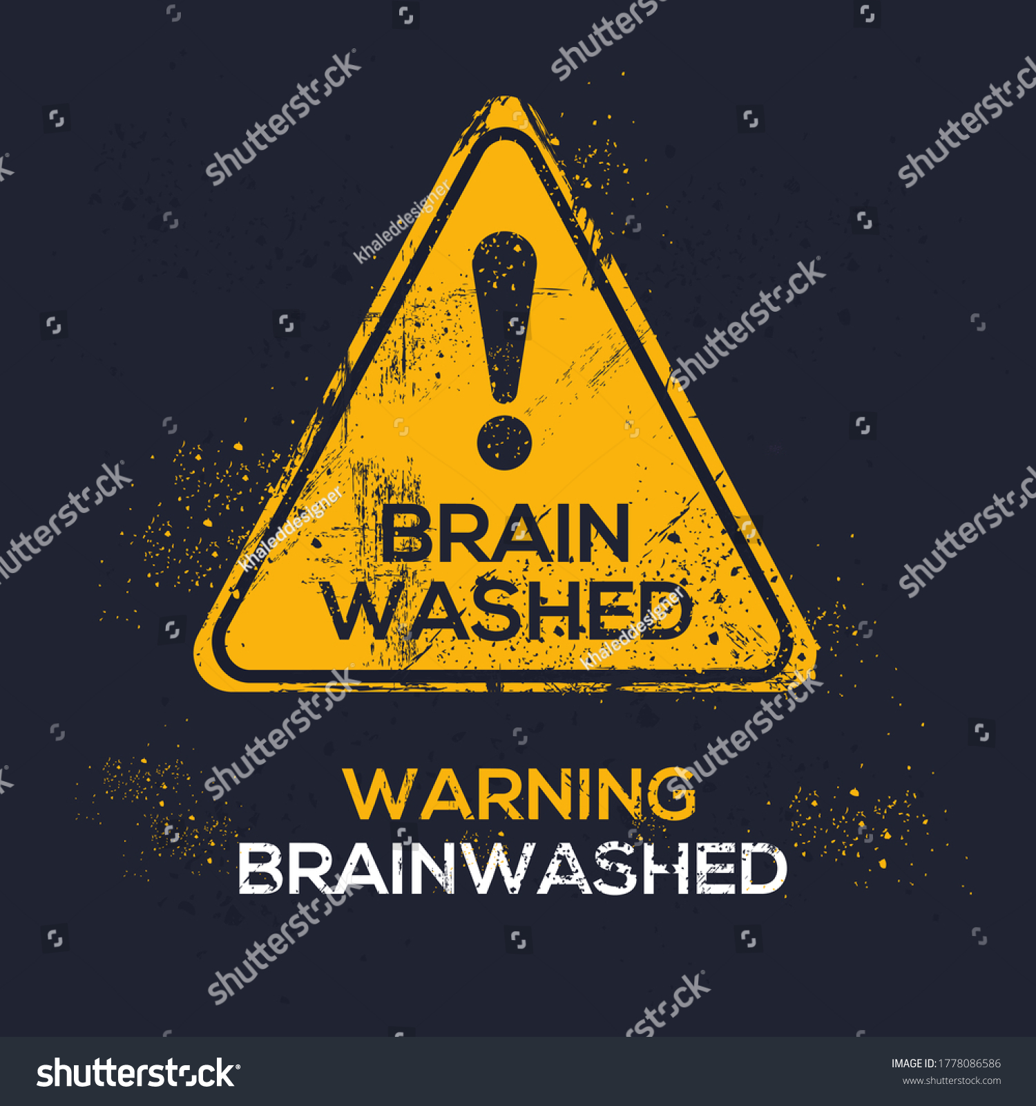 Warning Sign Brainwashed Vector Illustration Stock Vector (Royalty Free ...