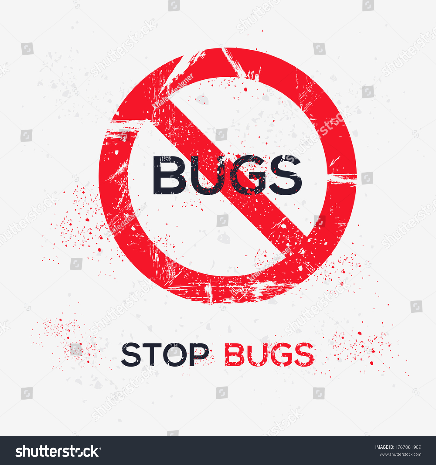 Signo de advertencia (bugs), ilustración vectorial.: vector de stock ...