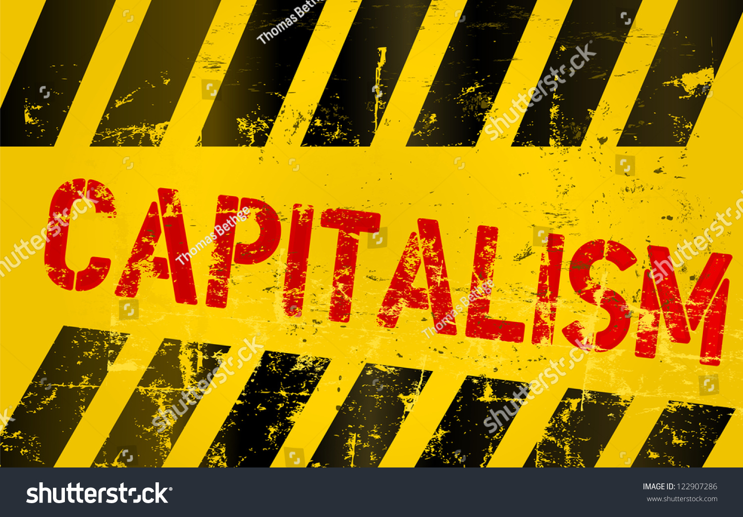 Warning Sign Capitalism Stock Vector (Royalty Free) 122907286 ...