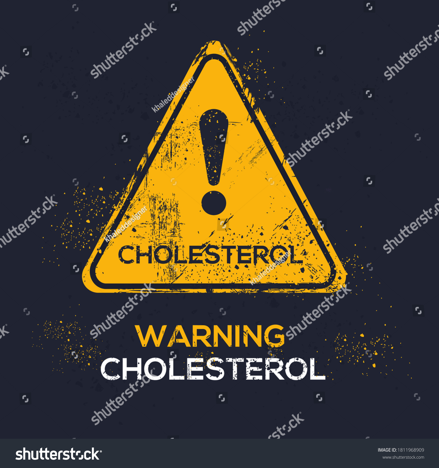 Warning Sign Cholesterol Vector Illustration Stock Vector (Royalty Free ...
