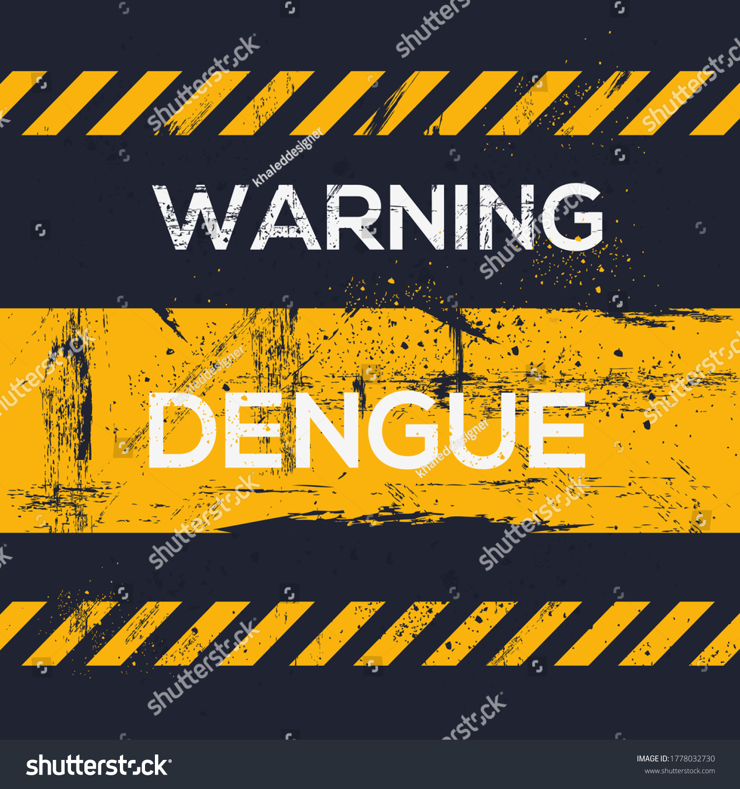 Signo de advertencia (dengue), ilustración vectorial.: vector de stock ...