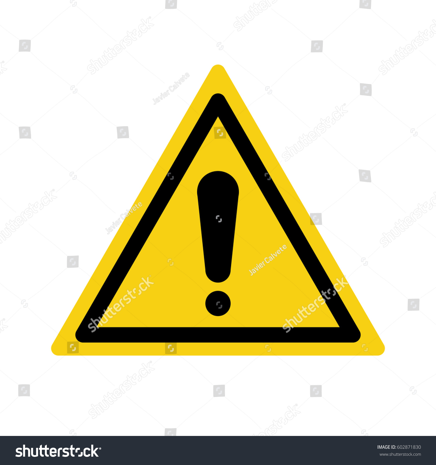 Vektor Stok Warning Sign Exclamation Mark (Tanpa Royalti) 602871830 ...