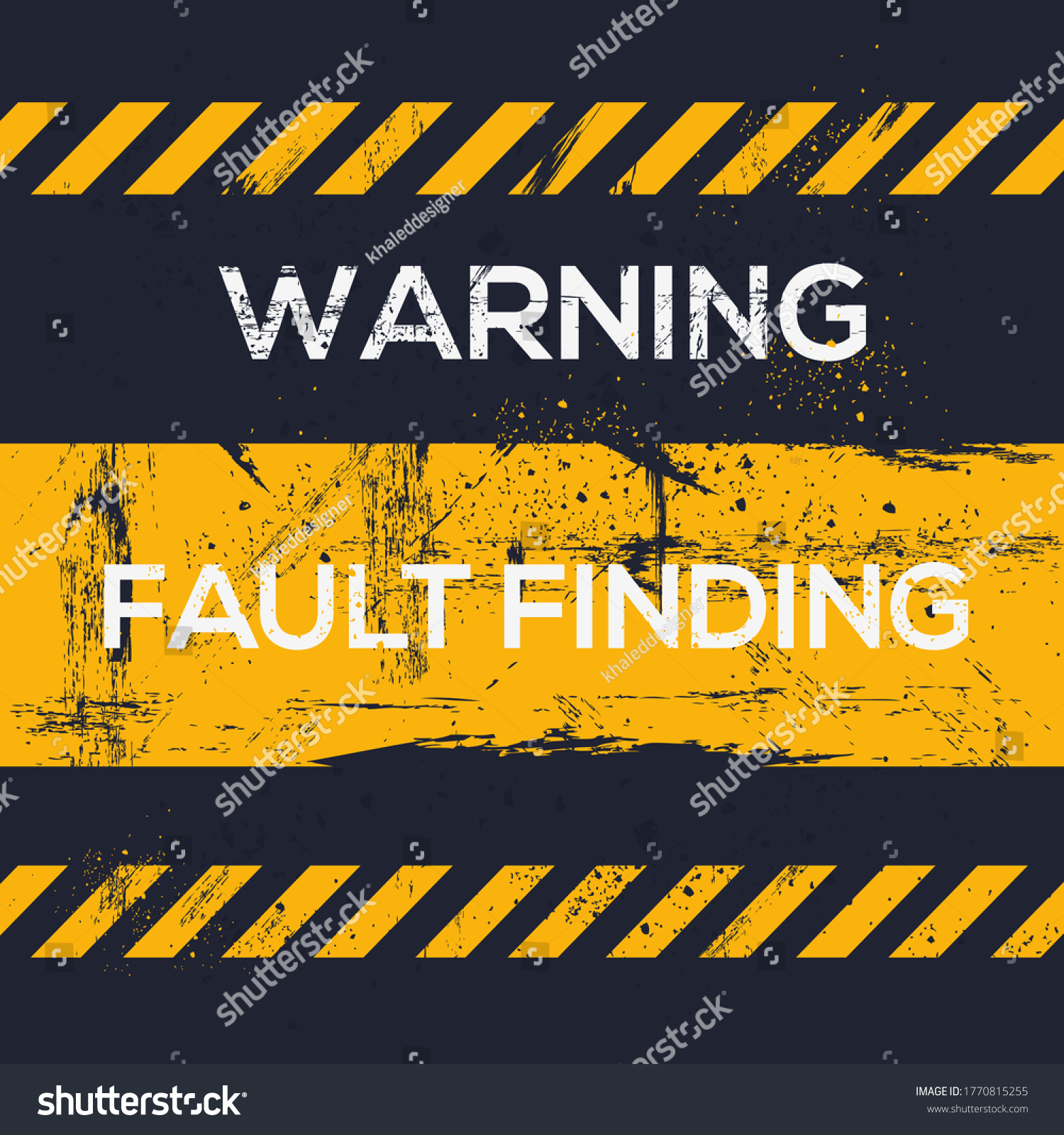 Warning Sign Fault Finding Vector Illustration Stock Vector (Royalty ...
