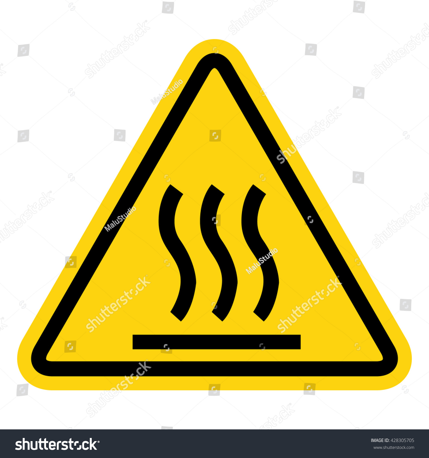 Warning Sign Hot Surface Vector Illustration: Vector có sẵn (miễn phí ...