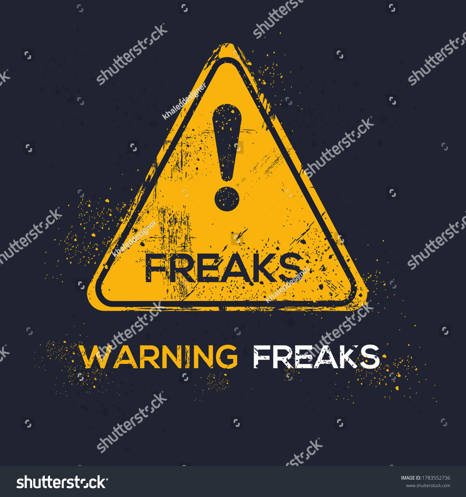 Warning Sign Freaks Vector Illustration: เวกเตอร์สต็อก (ปลอดค่า ...