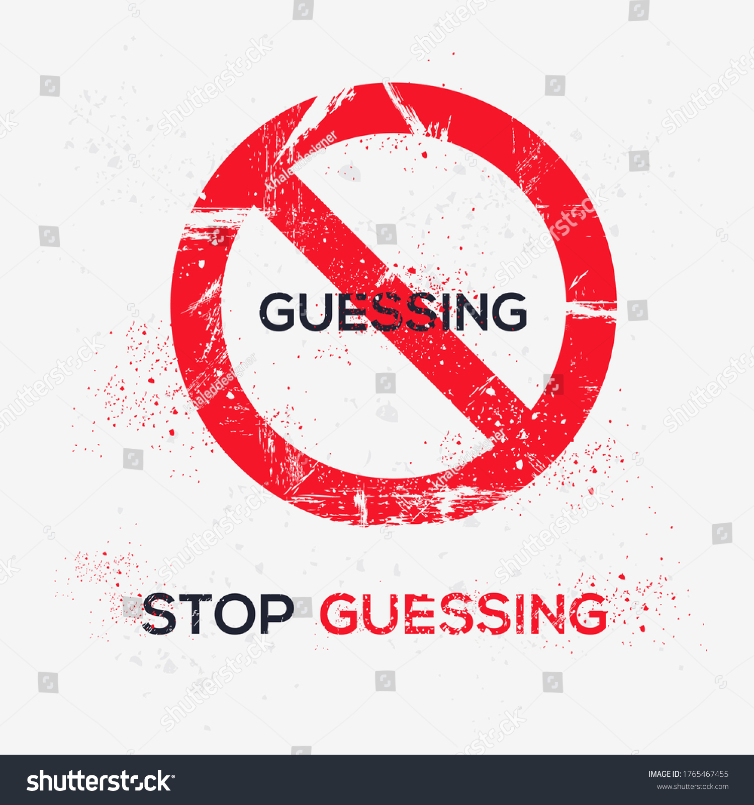 Warning Sign Guessing Vector Illustration Stock Vector (Royalty Free ...