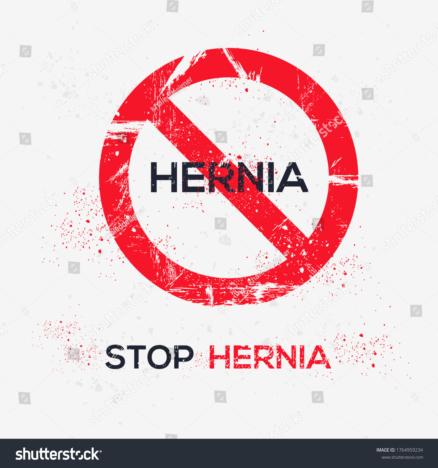 Warning Sign Hernia Vector Illustration Stock Vector (Royalty Free ...
