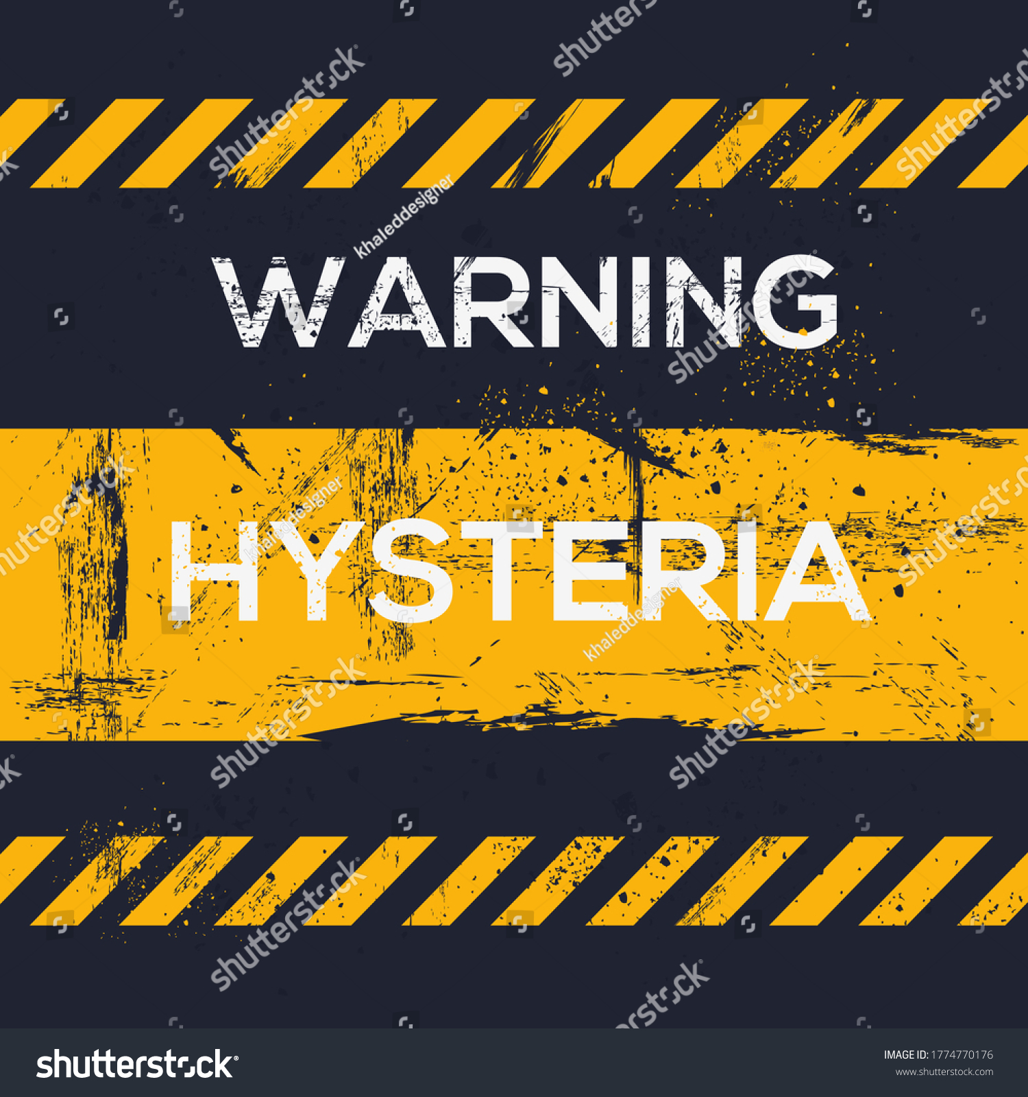 Warning Sign Hysteria Vector Illustration: เวกเตอร์สต็อก (ปลอดค่า ...