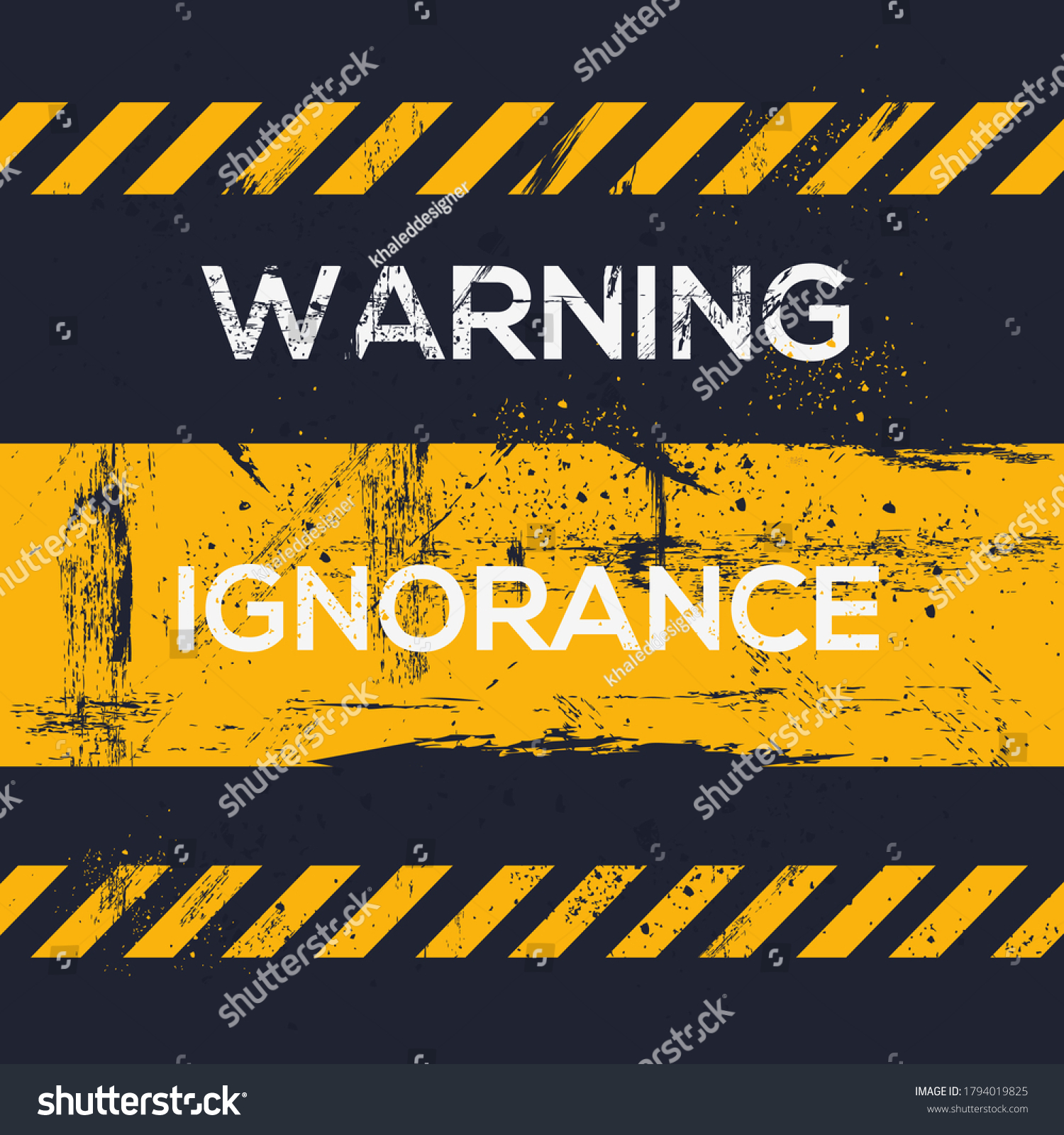 Warning Sign Ignorance Vector Illustration Stock Vector (Royalty Free ...