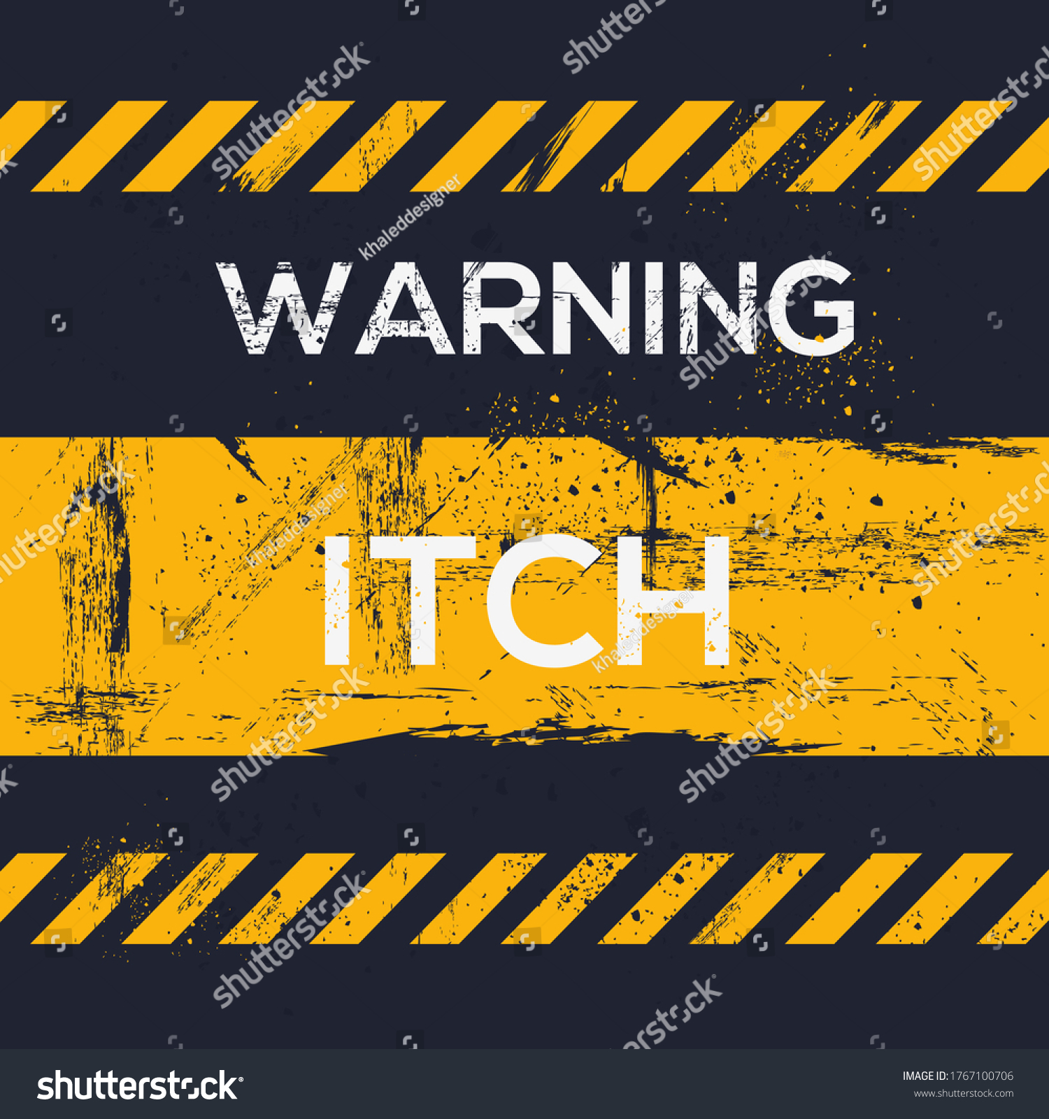 Warning Sign Itch Vector Illustration Stock Vector (Royalty Free ...