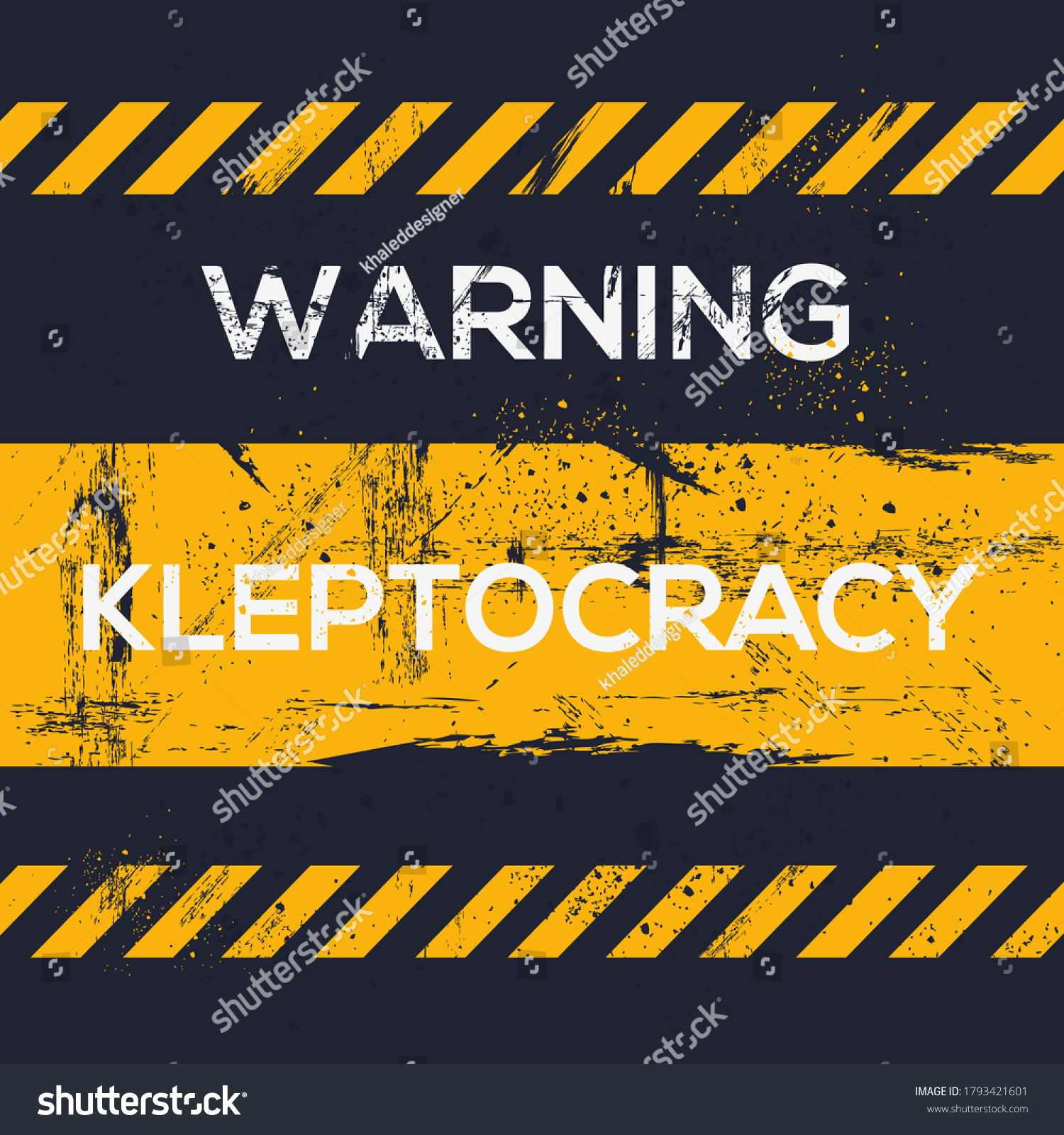 Warning Sign Kleptocracy Vector Illustration Stock Vector (Royalty Free ...
