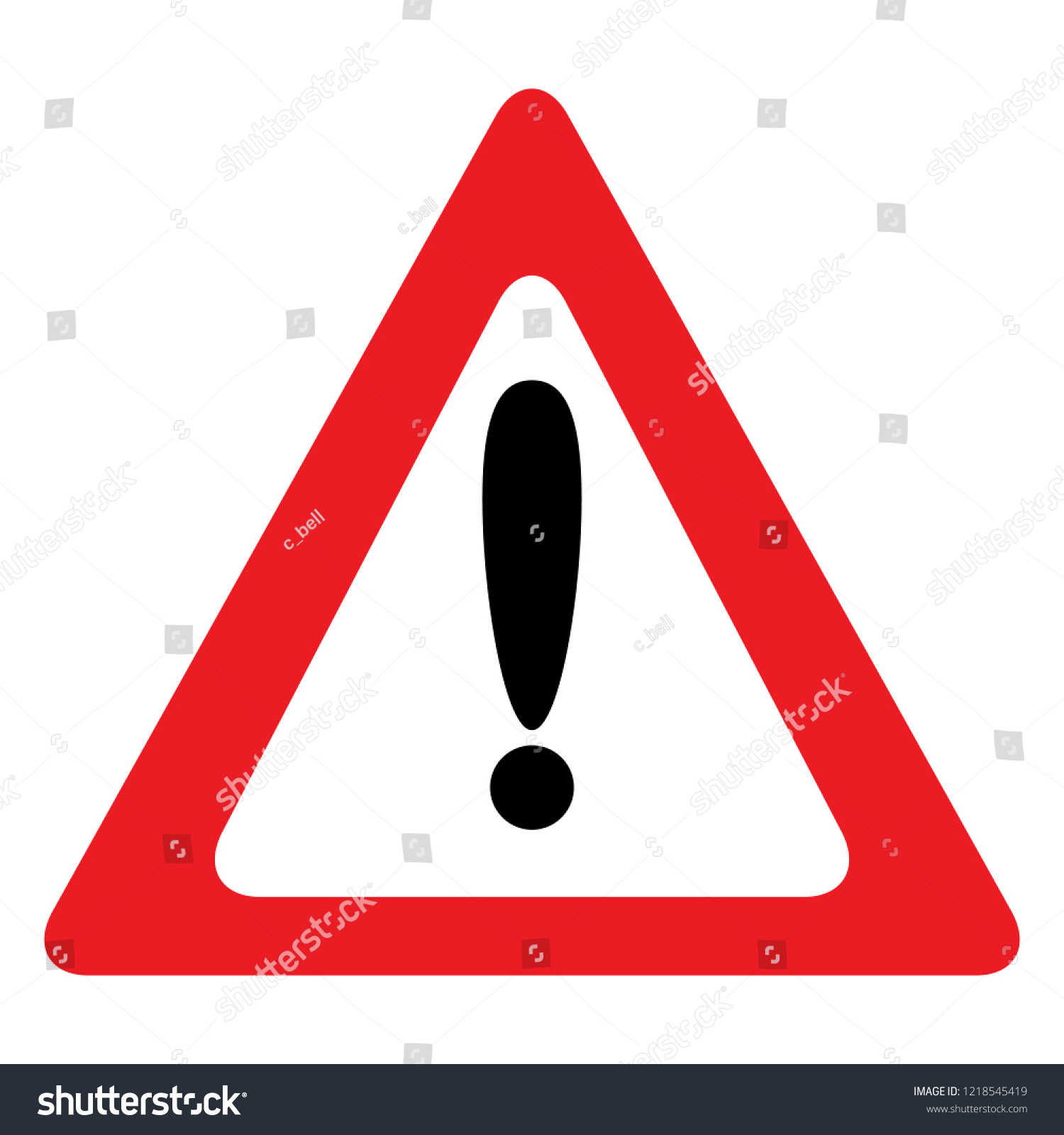 Warning Sign Message Exclamation Mark Attention: vector de stock (libre ...