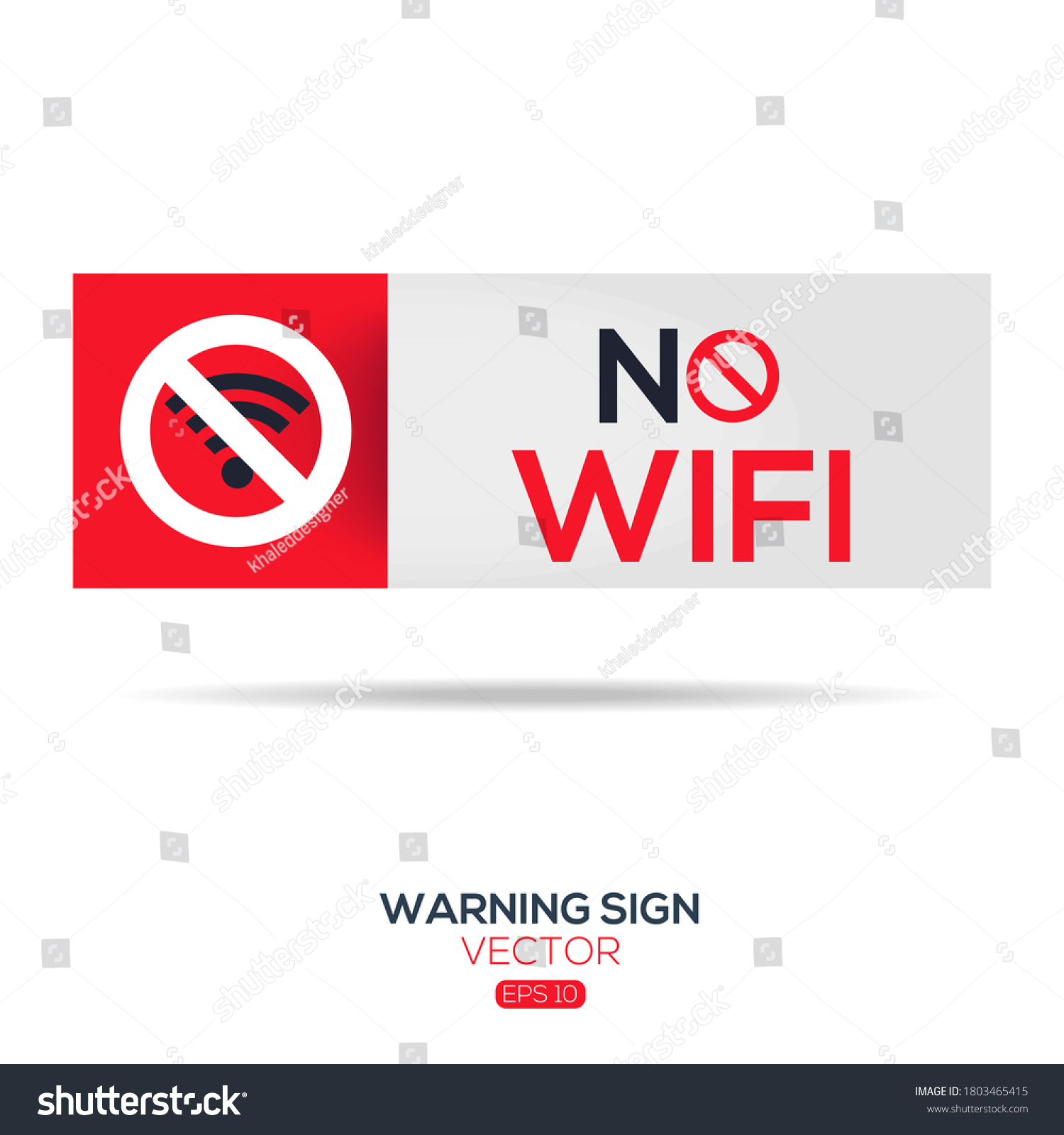 Warning Sign No Wifi Vector Illustration Stock Vector (Royalty Free ...