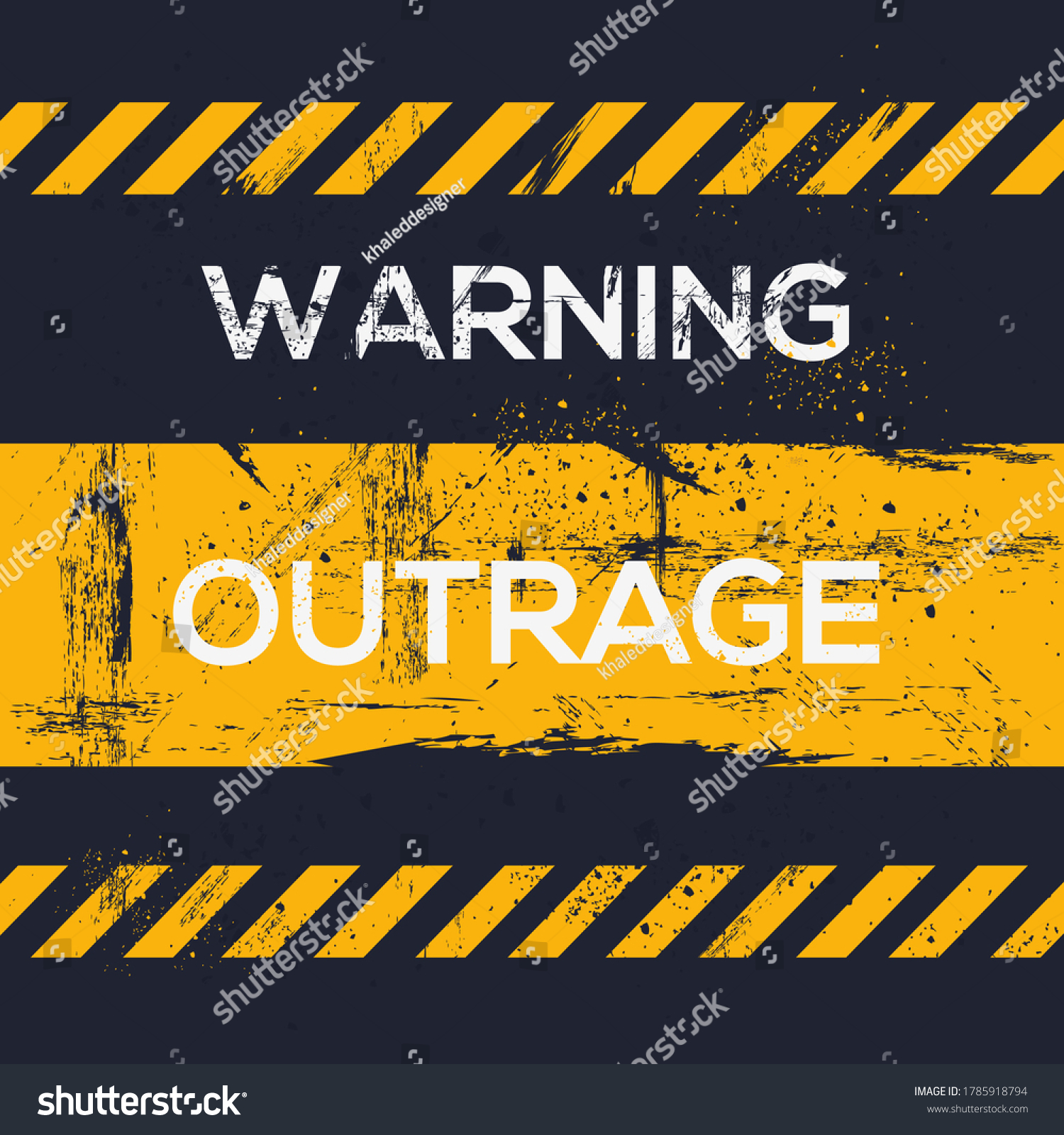 Warning Sign Outrage Vector Illustration 库存矢量图（免版税）1785918794 ...