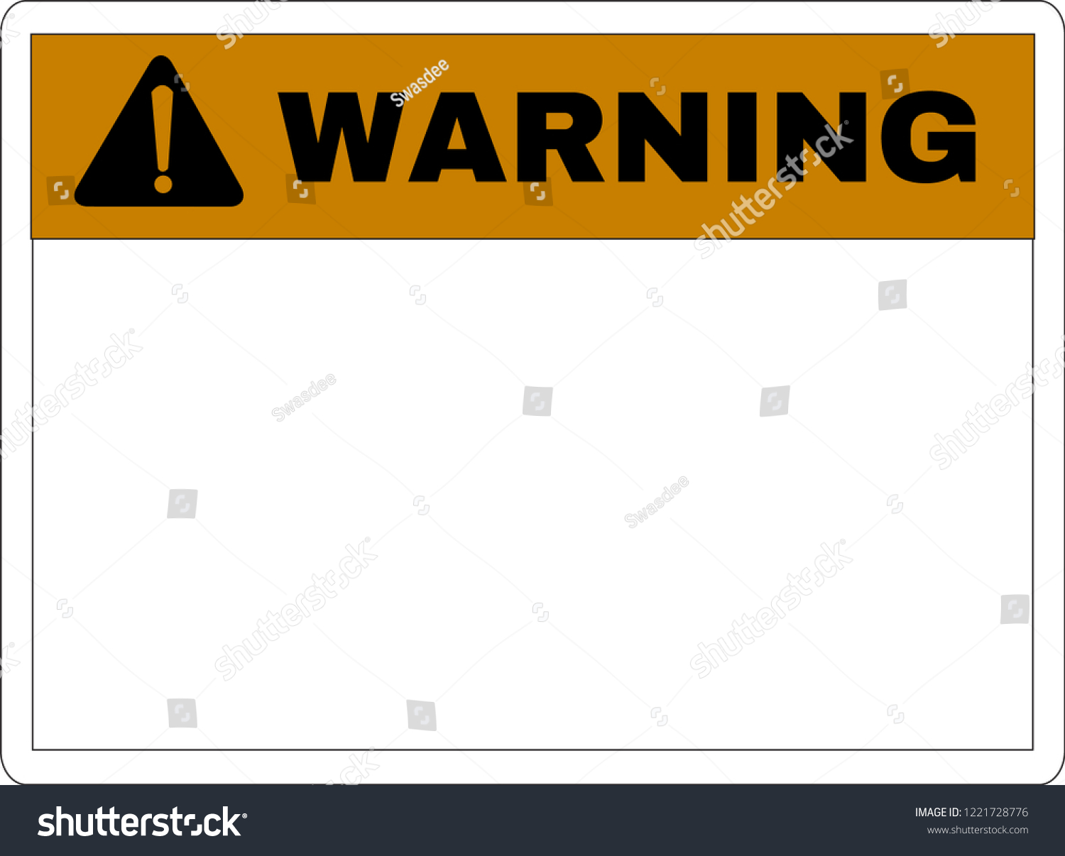 Warning Sign Printed Vector Illustration: vector de stock (libre de ...