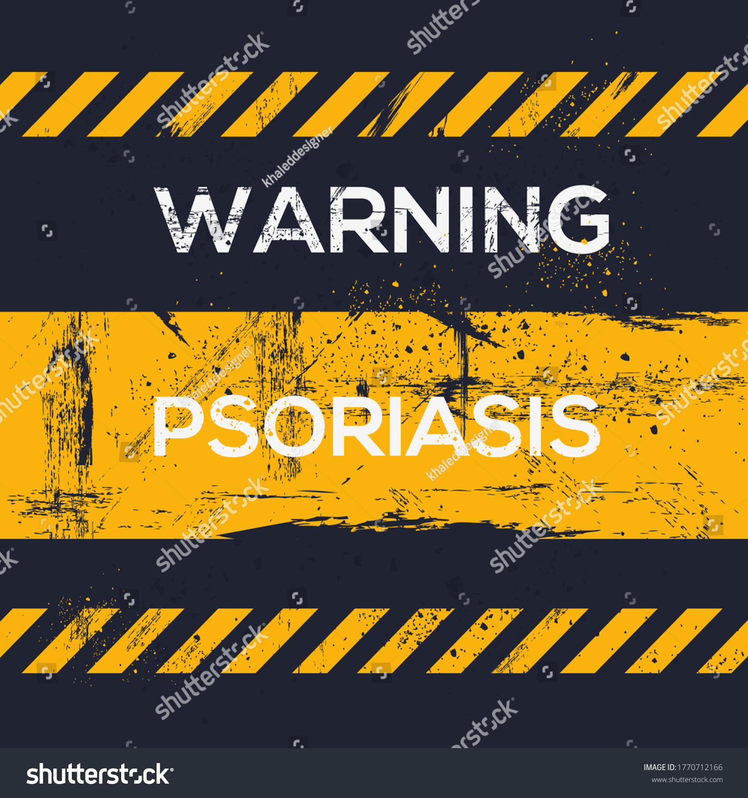Warning Sign Psoriasis Vector Illustration Stock Vector (Royalty Free ...