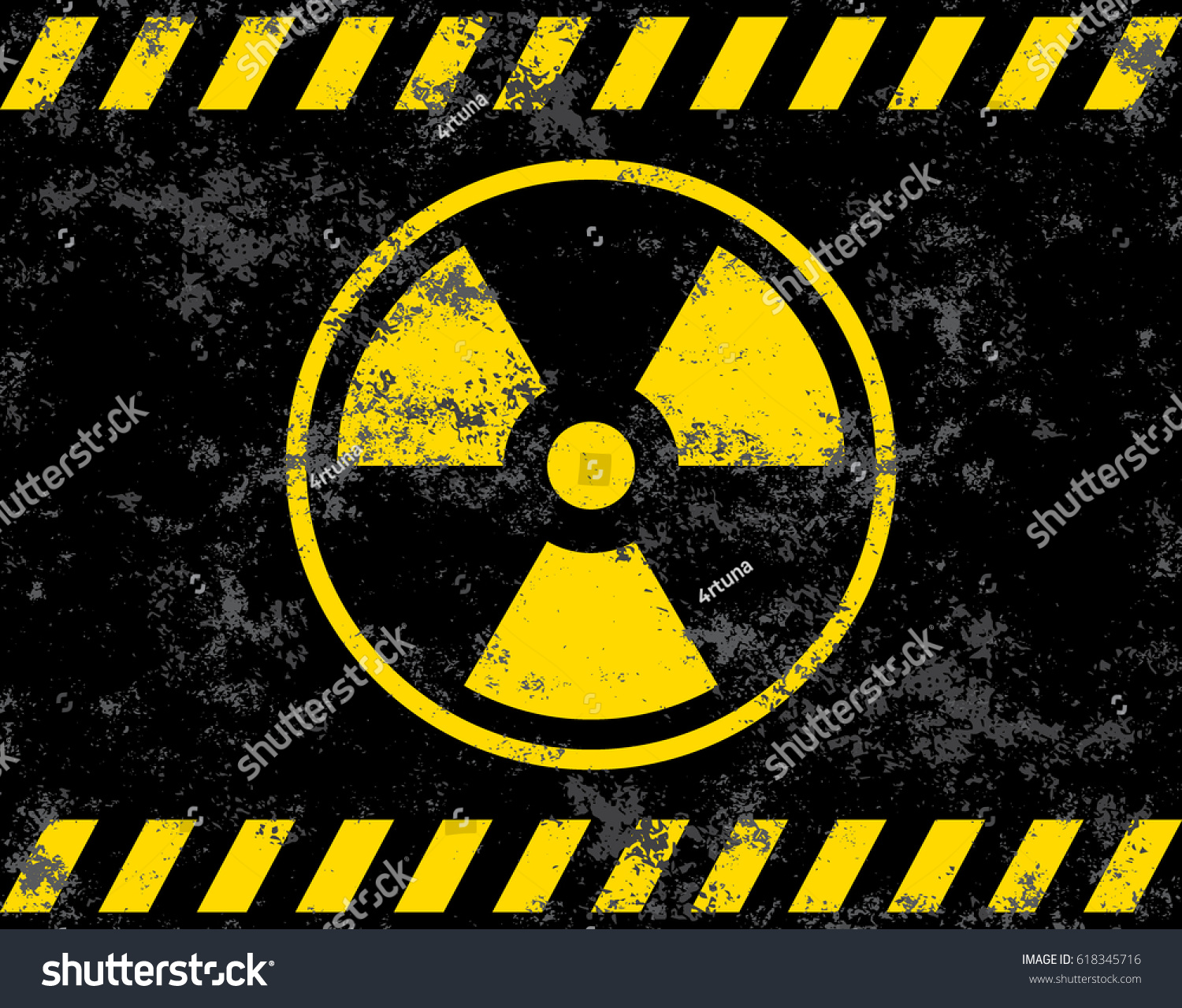 Warning Sign Radiation Background Radiation Vector: เวกเตอร์สต็อก (ปลอด ...
