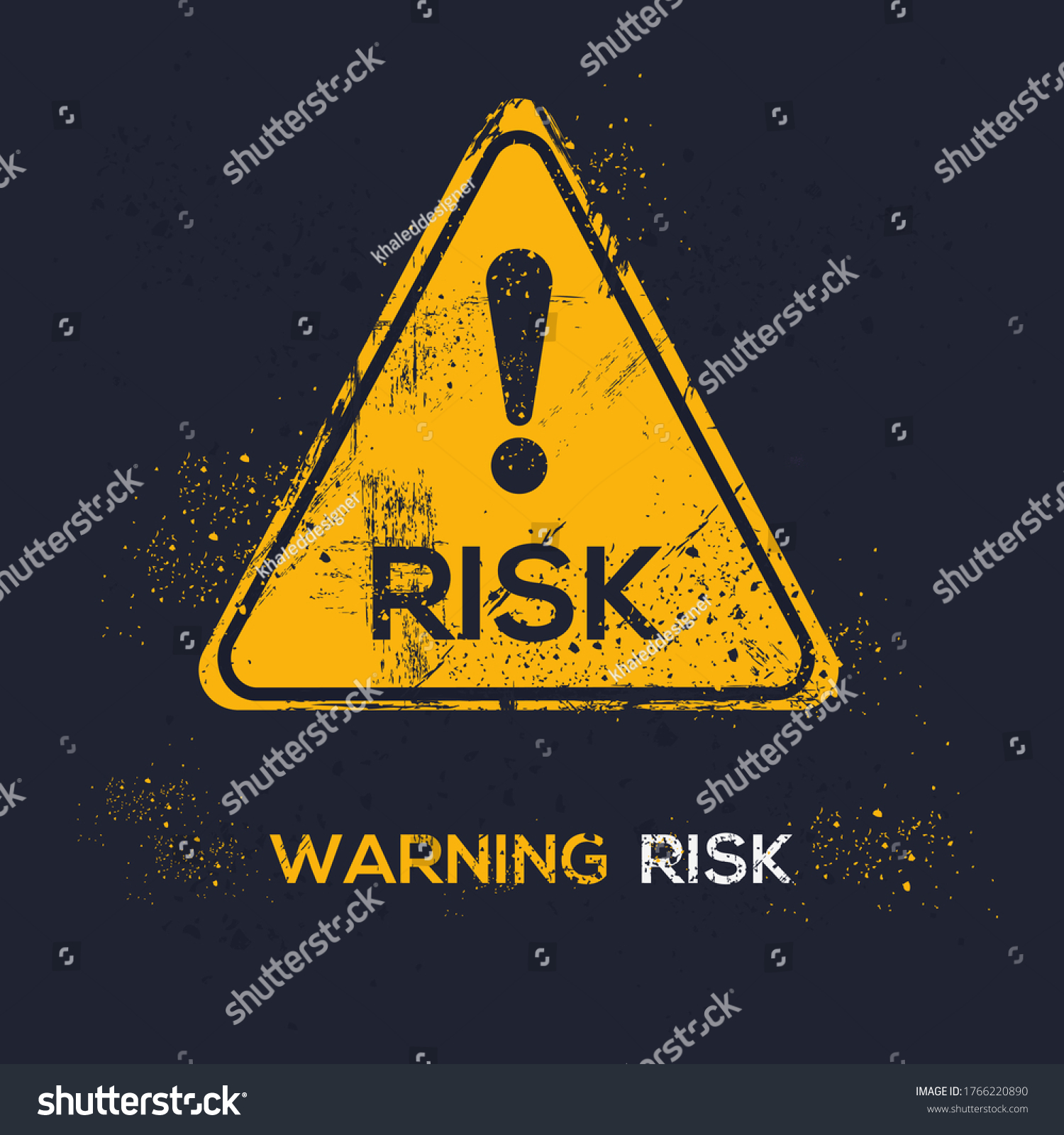 Signo de advertencia (riesgo), ilustración vectorial.: vector de stock ...