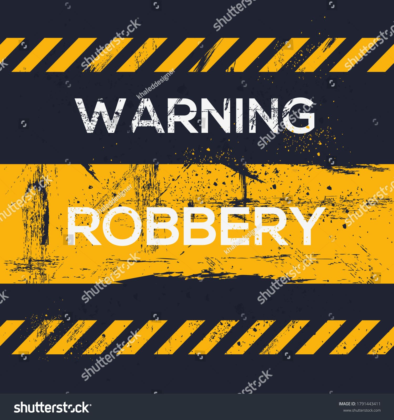Warning Sign Robbery Vector Illustration: เวกเตอร์สต็อก (ปลอดค่า ...