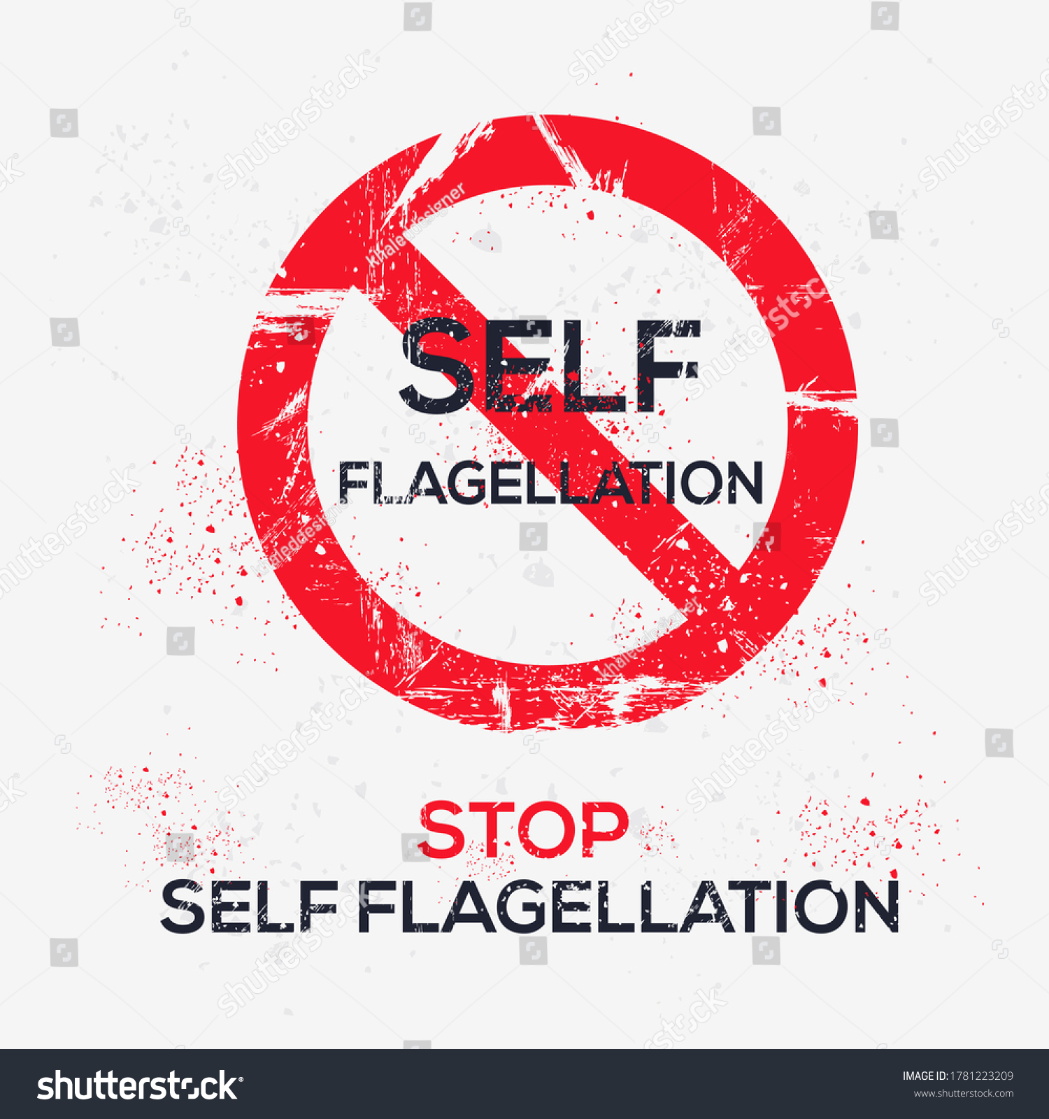 Warning Sign Self Flagellation Vector Illustration: เวกเตอร์สต็อก (ปลอด ...