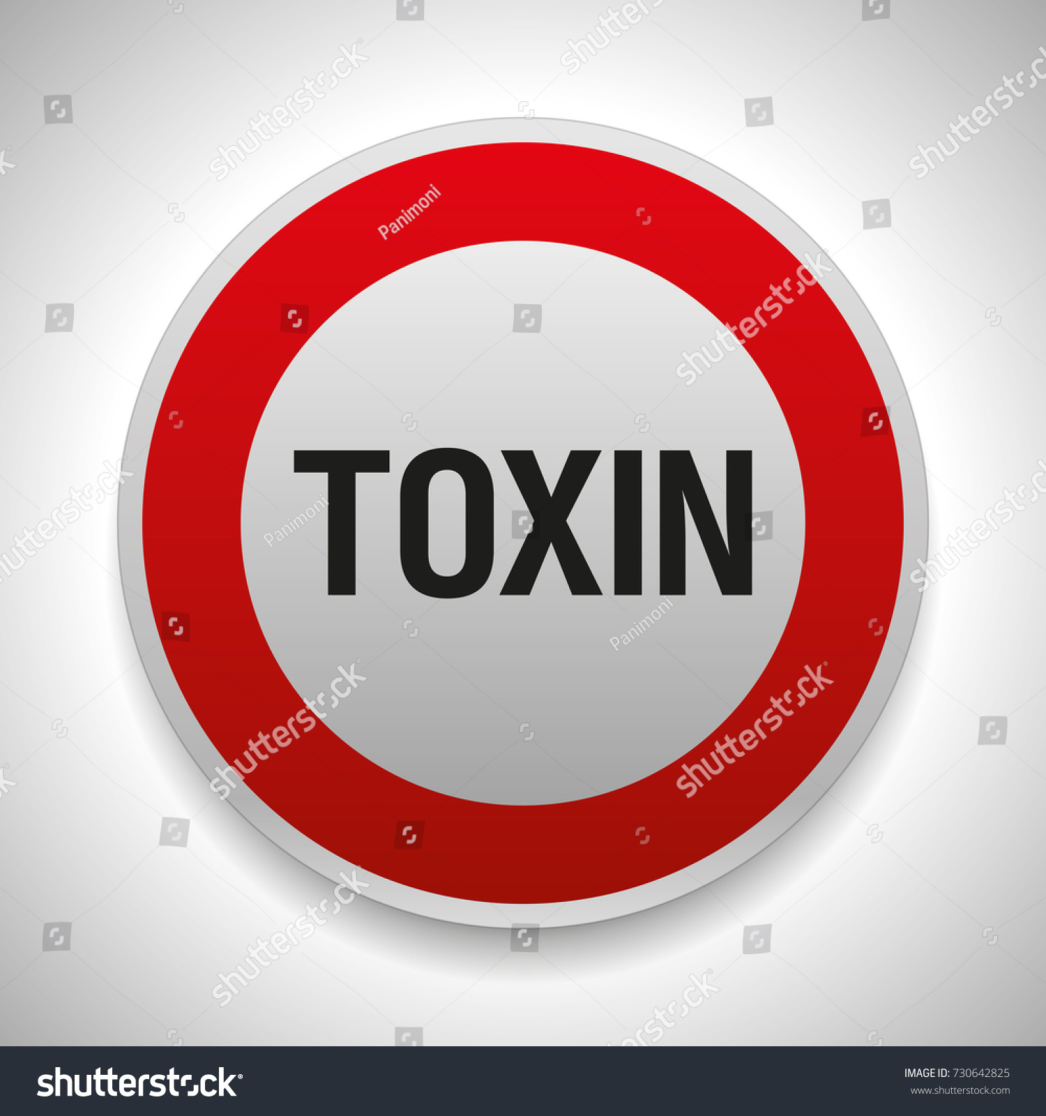 Warning Sign Stop Toxin Vector Danger Stock Vector (Royalty Free) 730642825