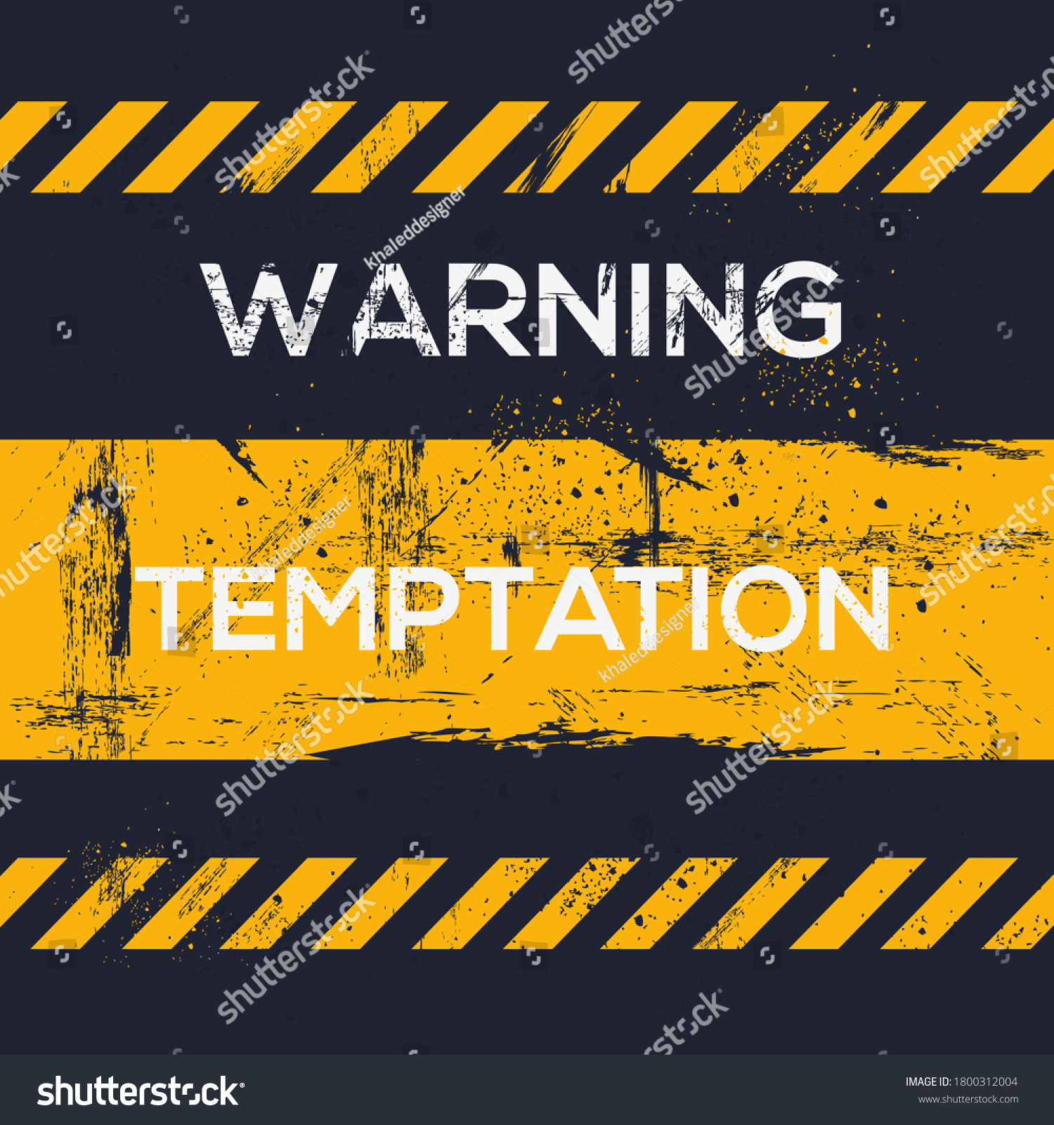 Warning Sign Temptation Vector Illustration Stock Vector (Royalty Free ...