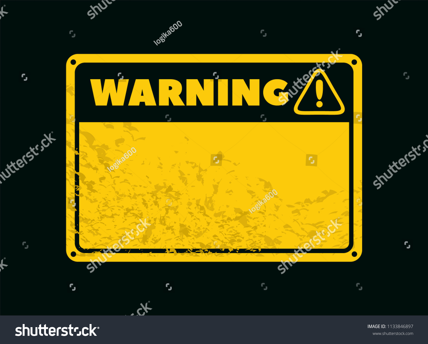 Warning Sign Textured Old Warning Background Stock Vector (Royalty Free ...