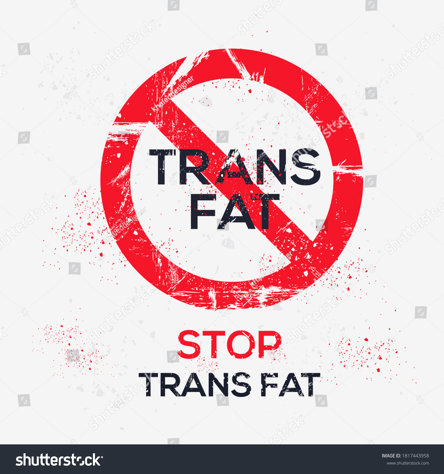 Warning Sign Trans Fat Vector Illustration Stock Vector (Royalty Free ...