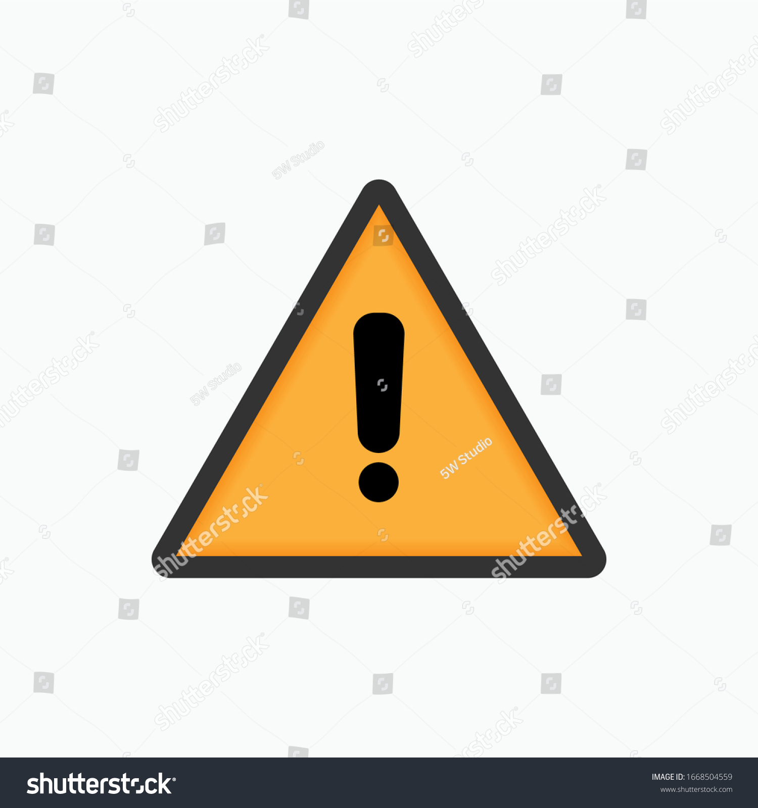Warning Sign Triangle Exclamation Attention Symbol Stock Vector ...