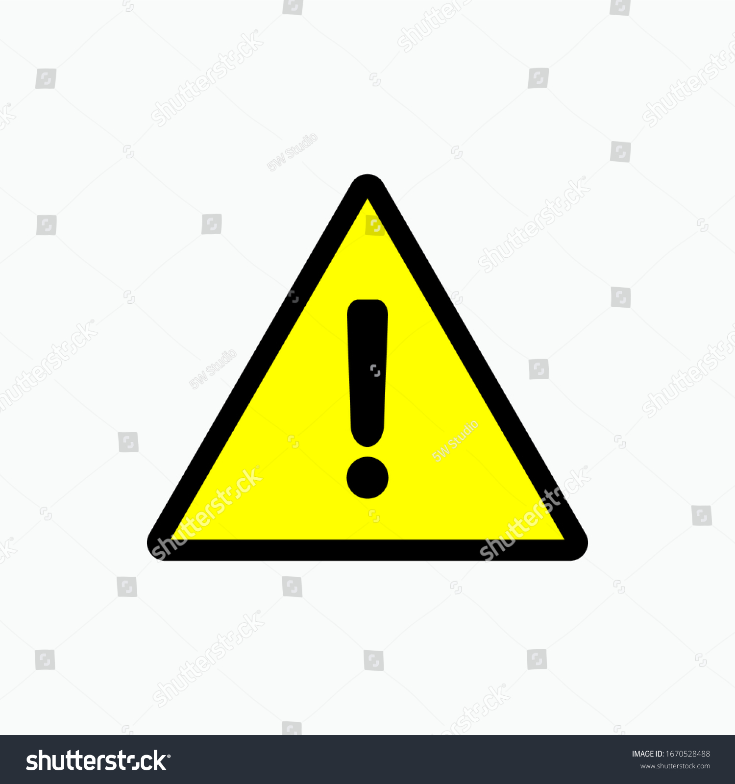 Warning Sign Triangle Exclamation Attention Symbol Stock Vector ...
