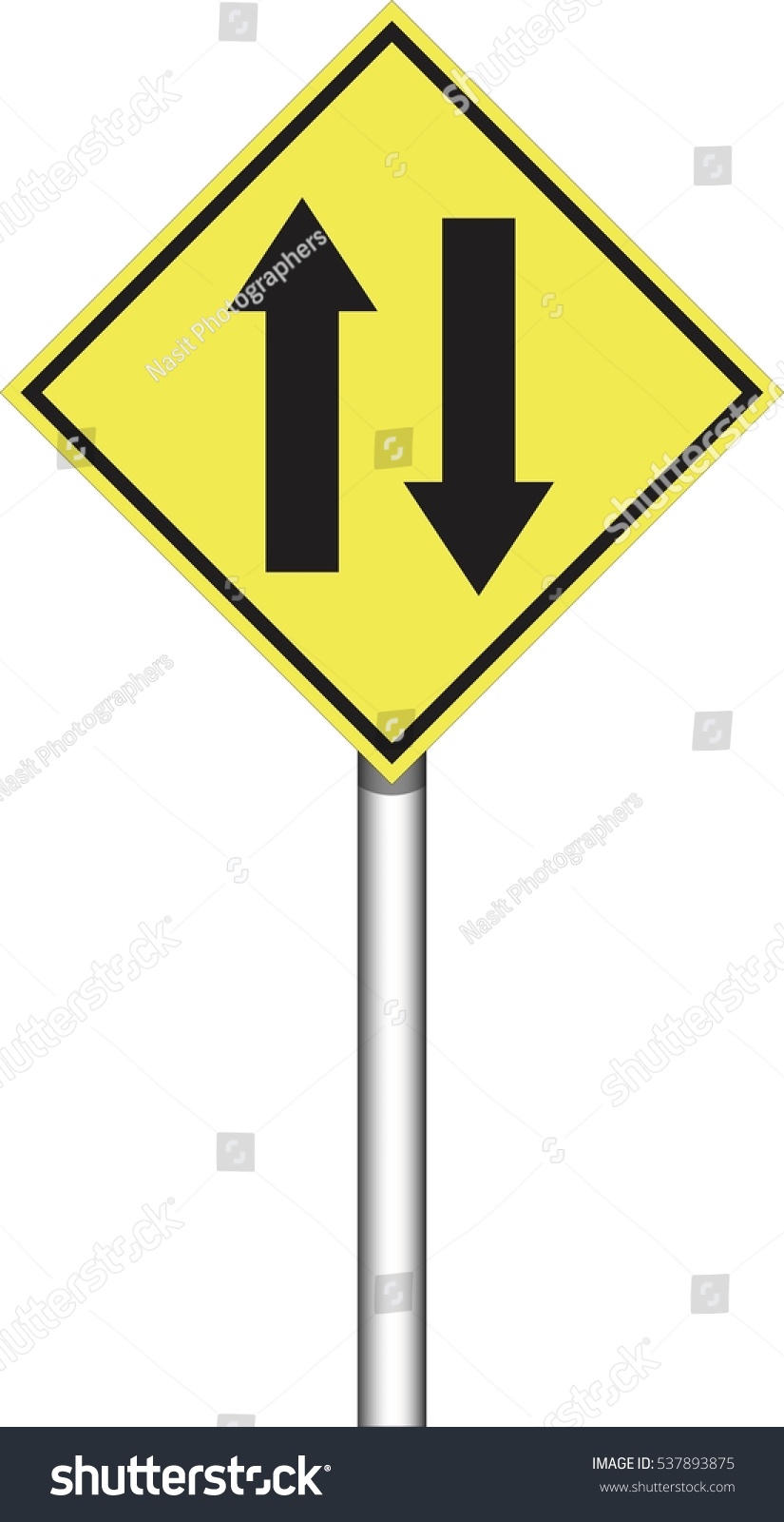 Warning Sign Two Way Stock Vector (Royalty Free) 537893875 | Shutterstock