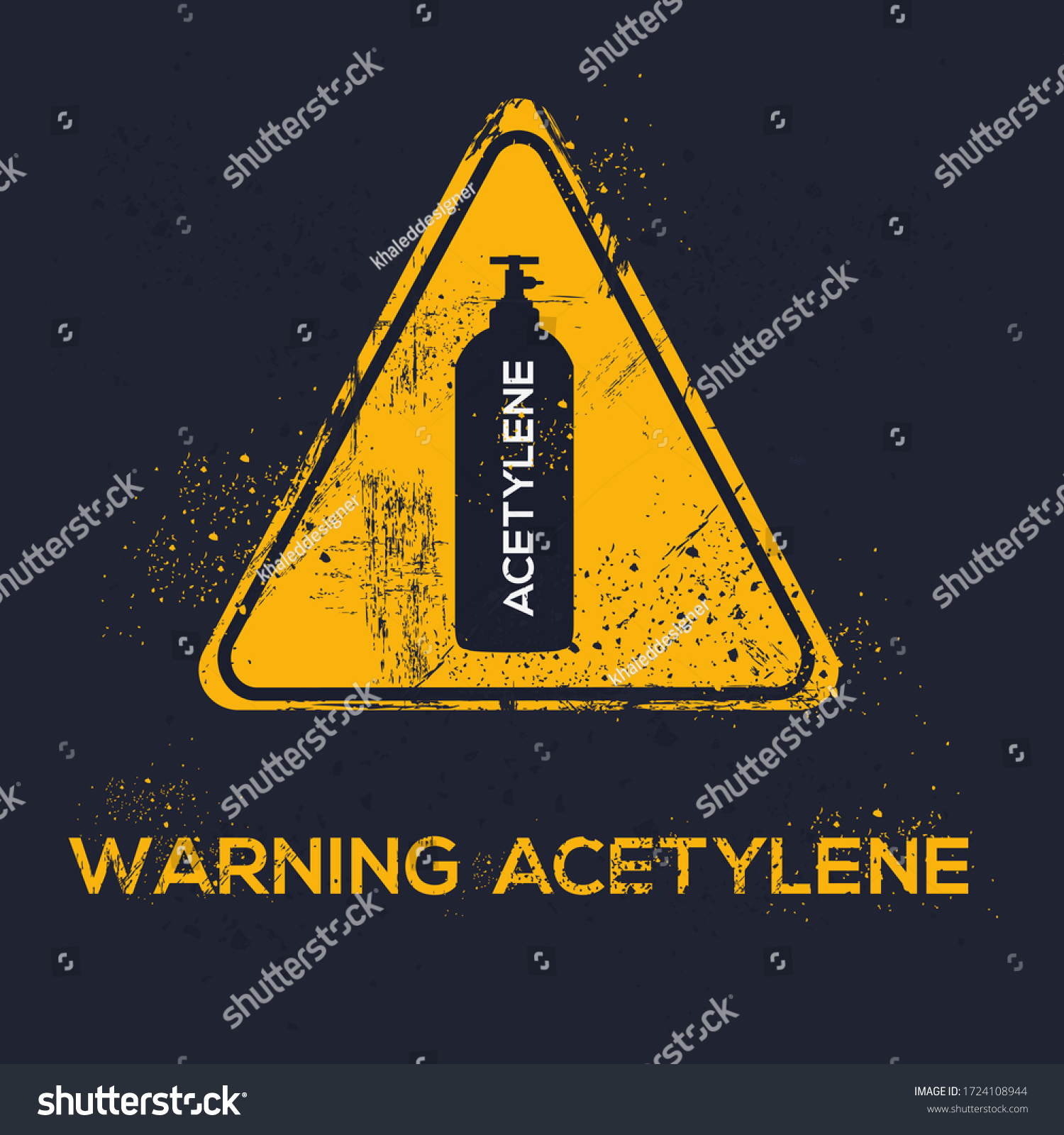 Warning Sign Warning Acetylene Vector Illustration: vetor stock (livre ...