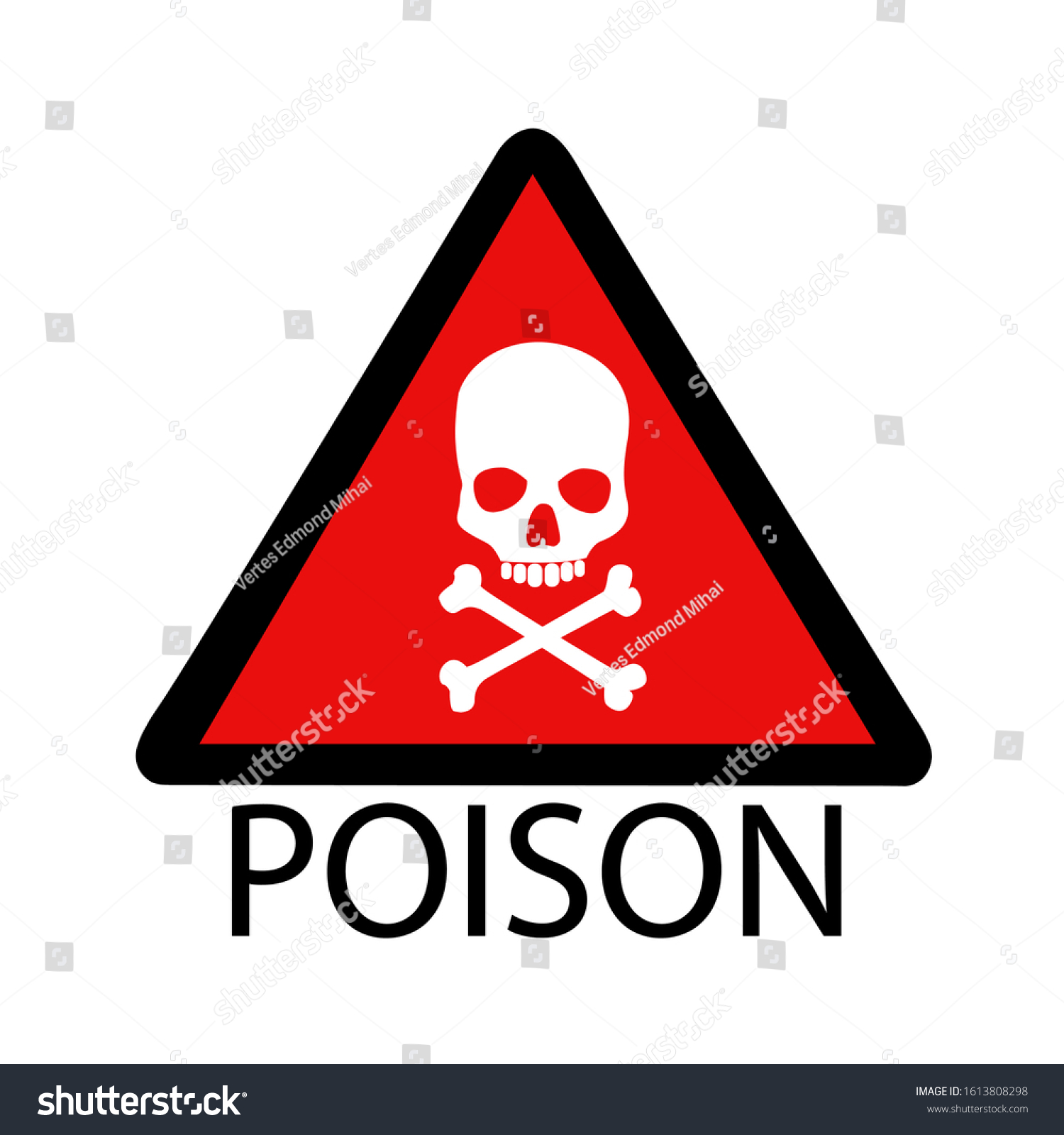 Warning Sign Skull Vector: เวกเตอร์สต็อก (ปลอดค่าลิขสิทธิ์) 1613808298 ...