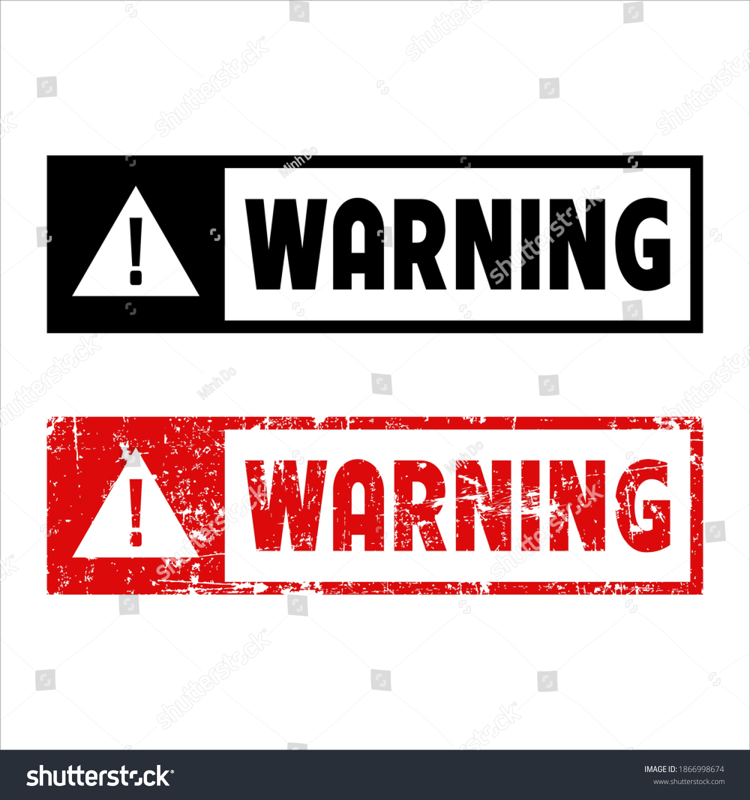 Warning Stamp On White Background Stock Vector (Royalty Free ...