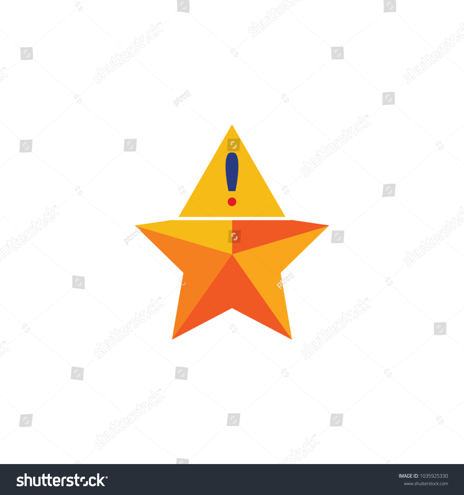 Warning Star Logo Icon Design Stock Vector (Royalty Free) 1035925330