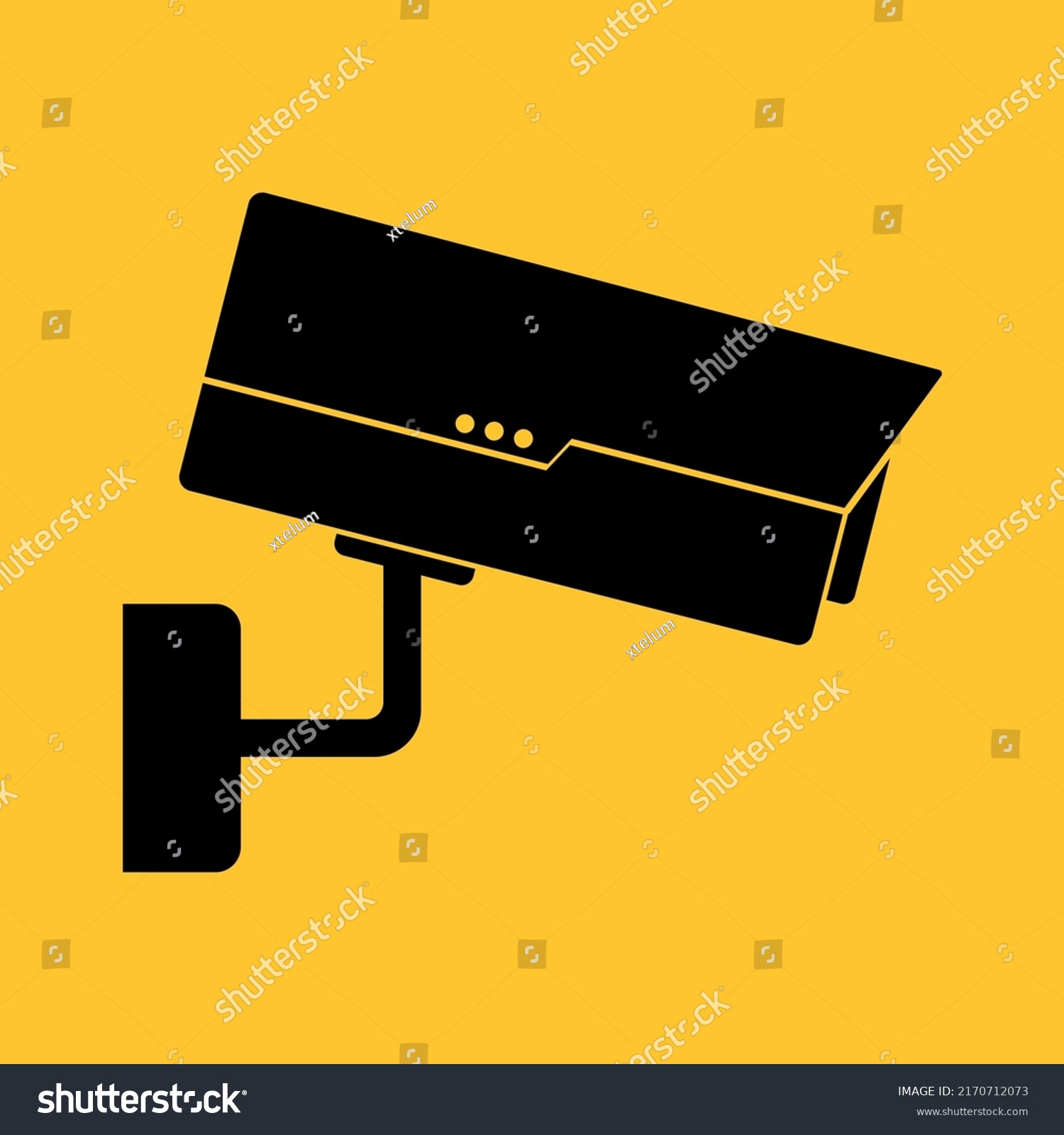 Warning Sticker Cctv Camera Security Stock Vector (Royalty Free ...